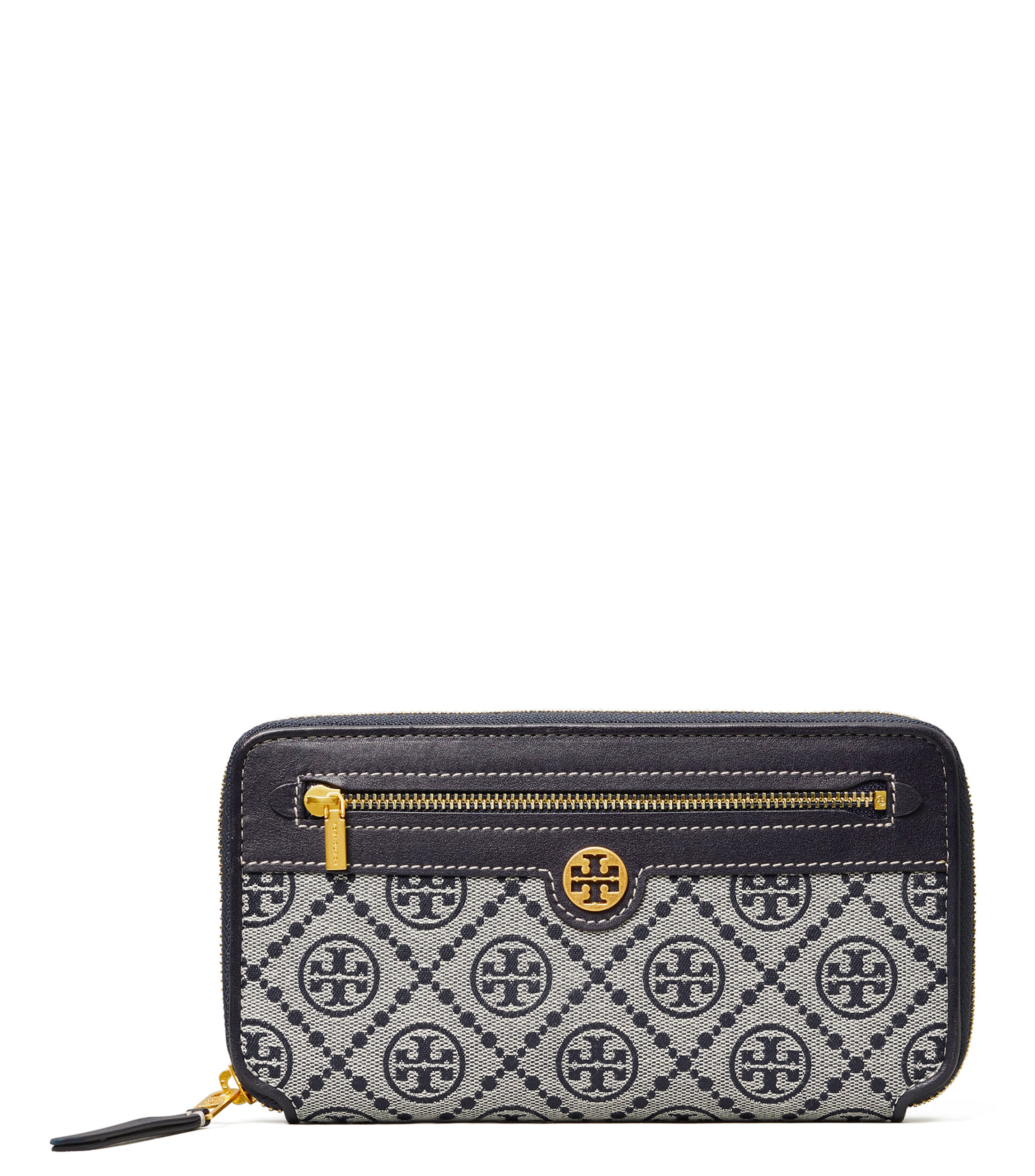 Tory Burch: Cartera azul marino Continental T Monogram Mujer | El ...