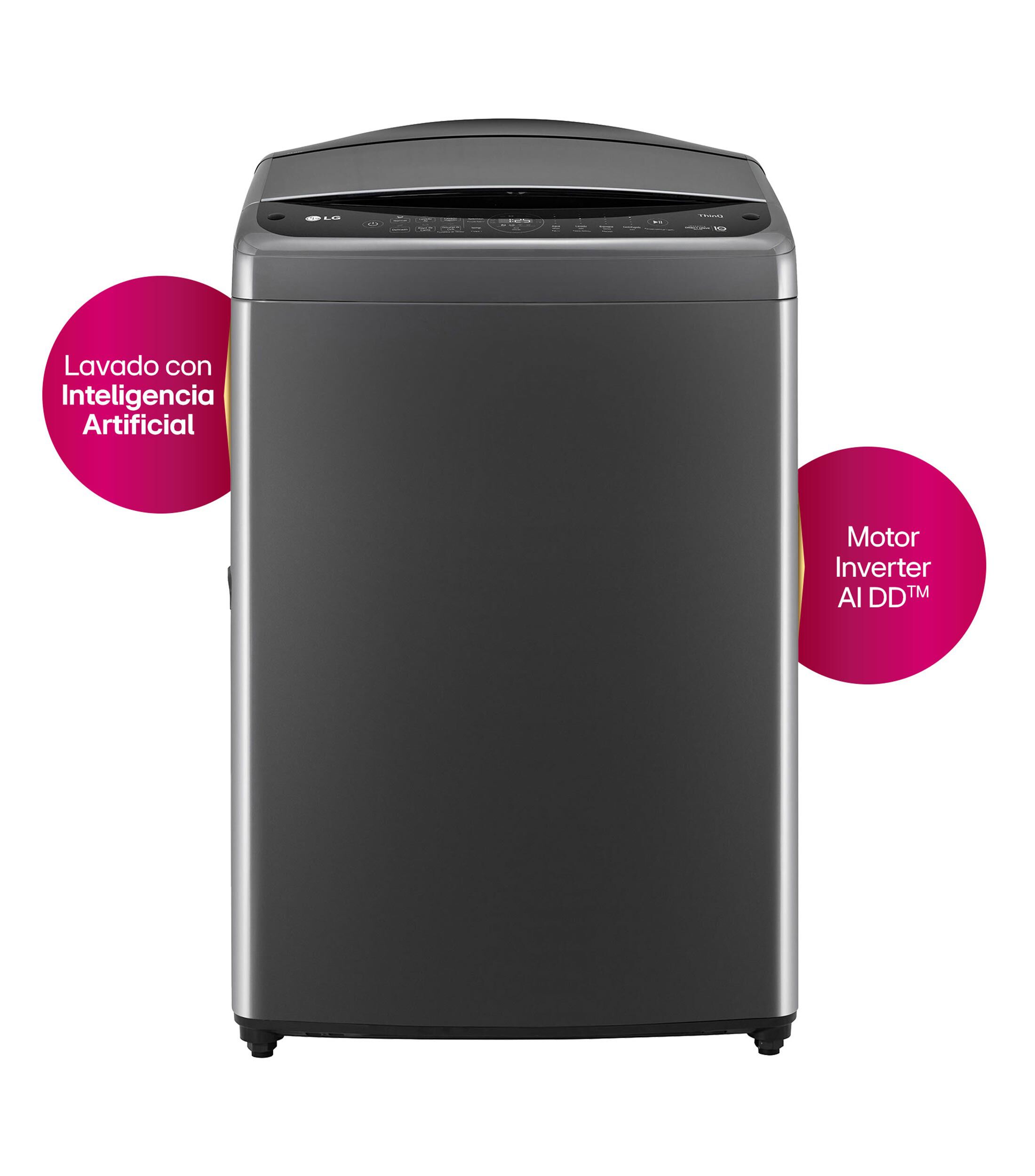 LG: Lavadora Automática, 21 Kg, Carga Superior, WT21MV6, Negro | El Palacio de Hierro