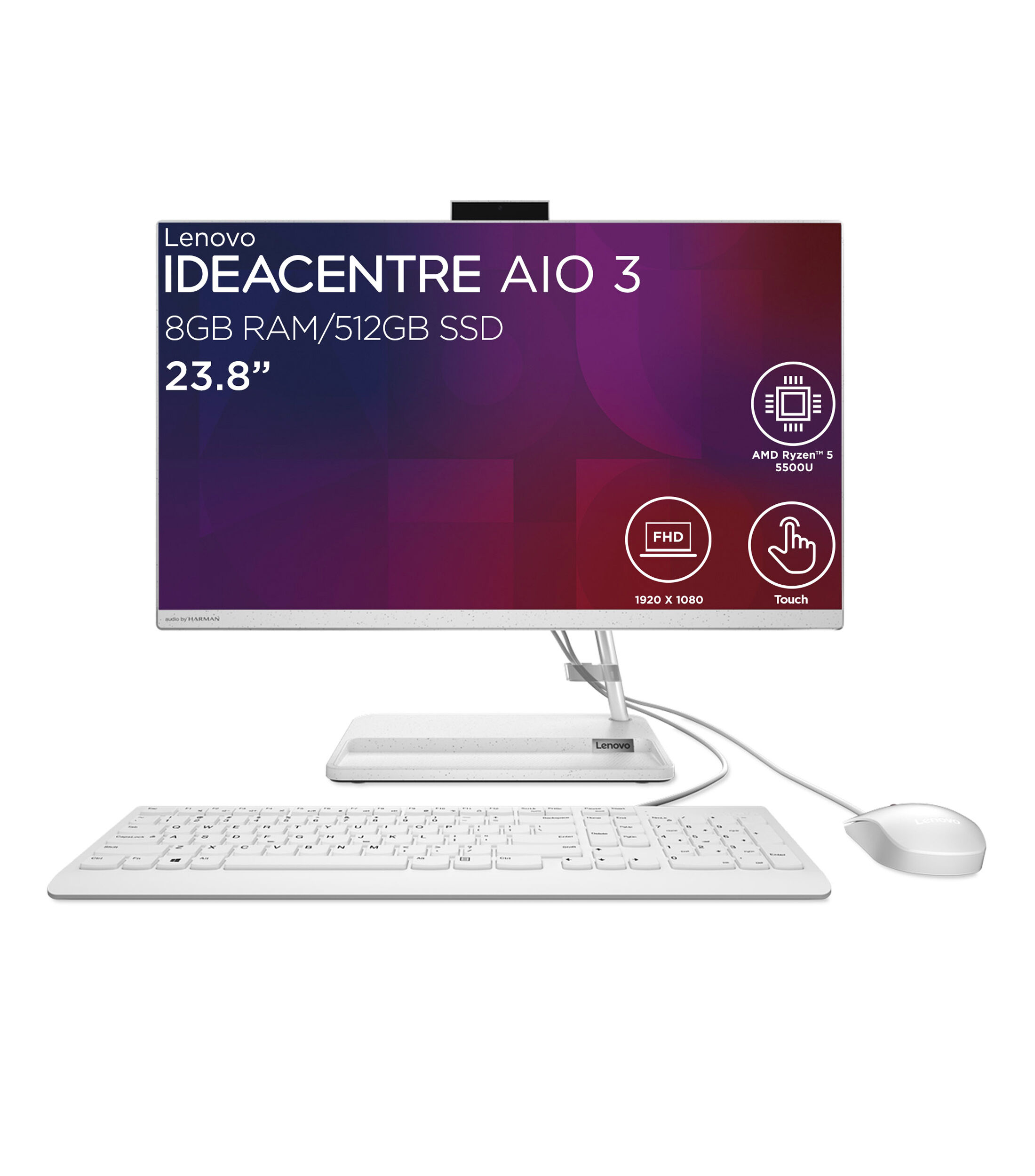 Lenovo Computadora de Escritorio, IdeaCentre AIO 3, 23.8", AMD Ryzen 5 ...