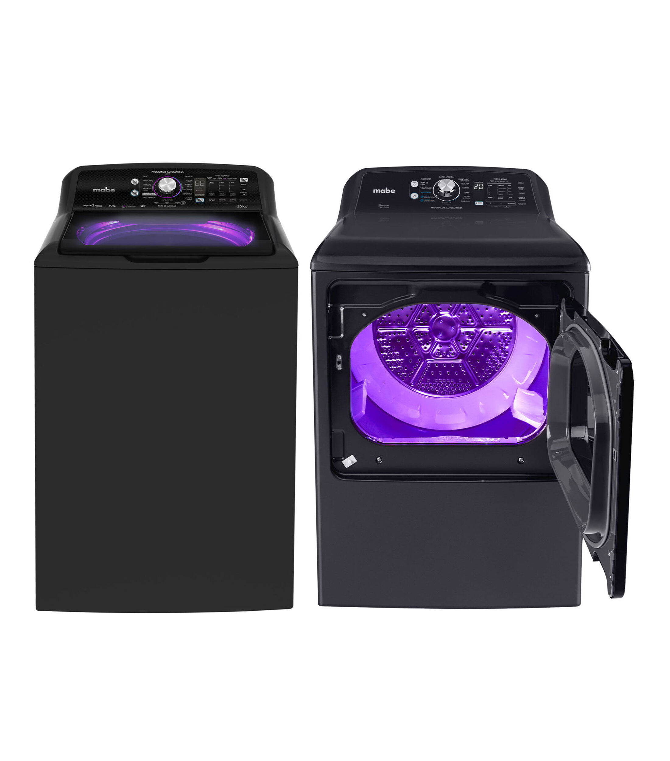 Mabe Combo Lavadora Eléctrica y Secadora a Gas de Carga Frontal y ...