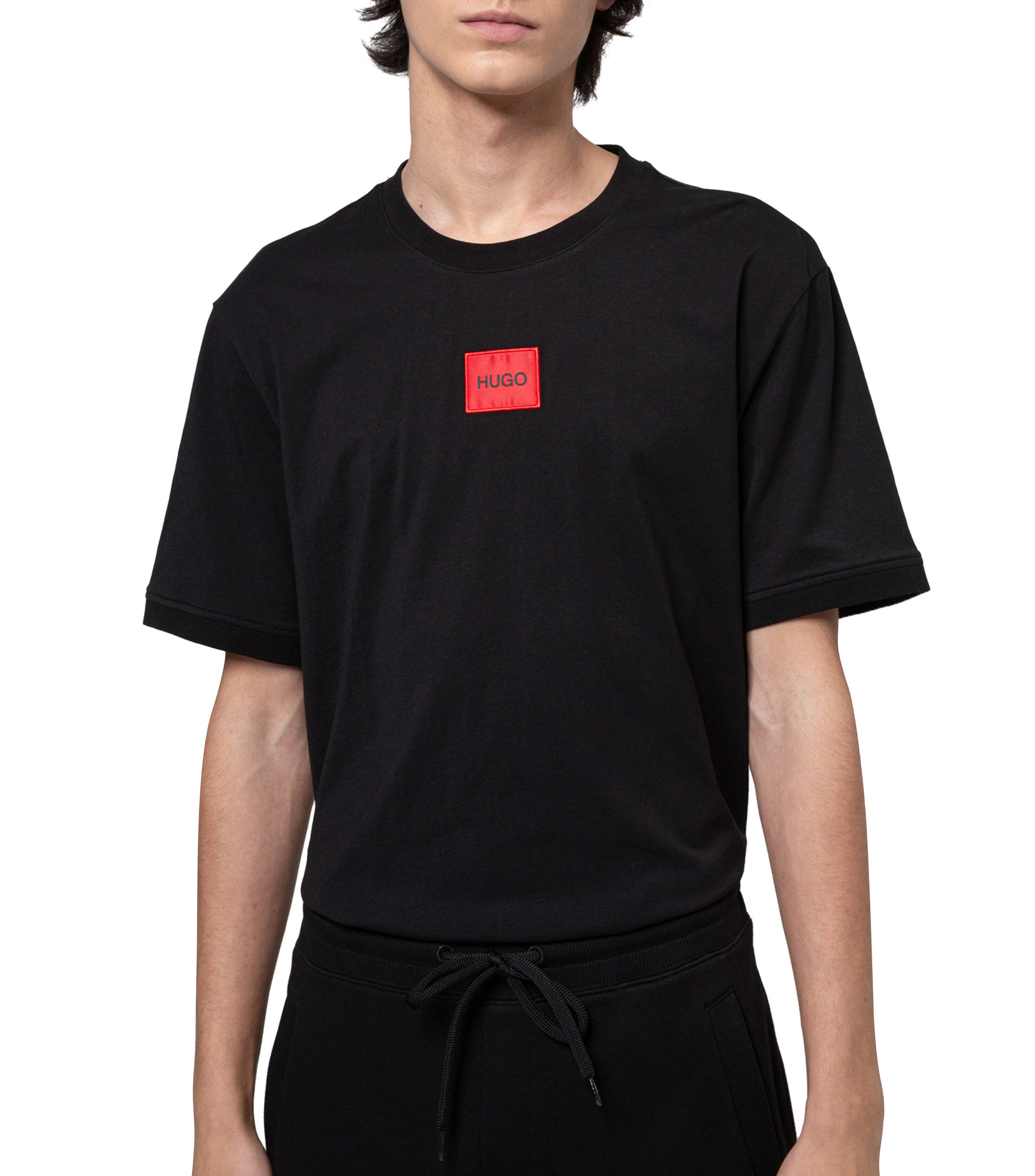 Hugo Boss Playera HUGO regular fit de algodón con etiqueta con logo ...