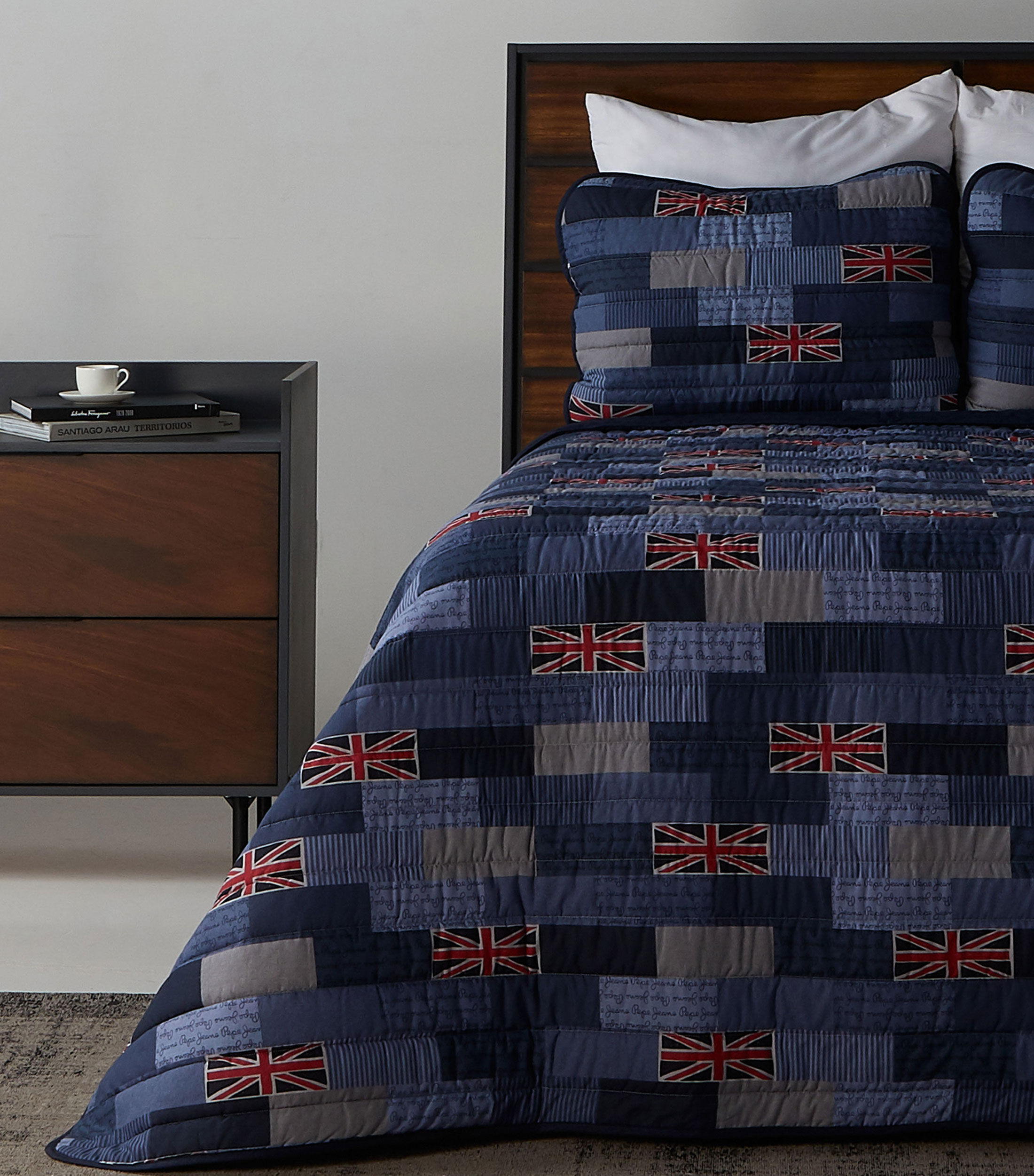 Pepe Jeans Colcha matrimonial, Queen size azul - El Palacio de Hierro