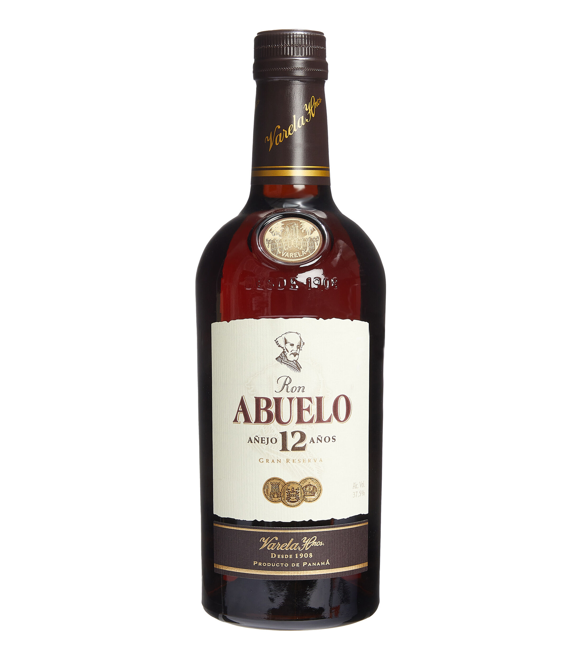 Ron Abuelo Ron Abuelo Añejo XII Años Gran Reserva, 750 ml - El Palacio ...