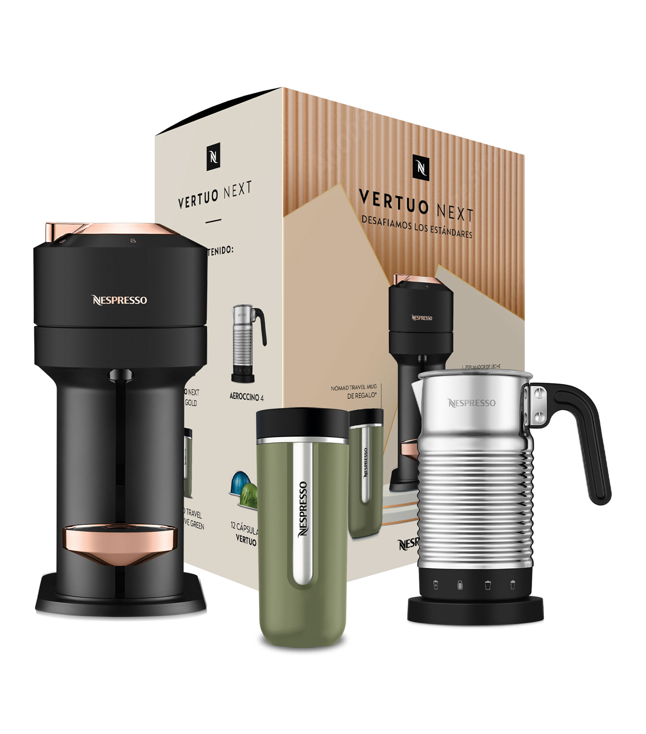 Nespresso Combo Cafetera Vertuo Next Edición Limitada Negro - El ...