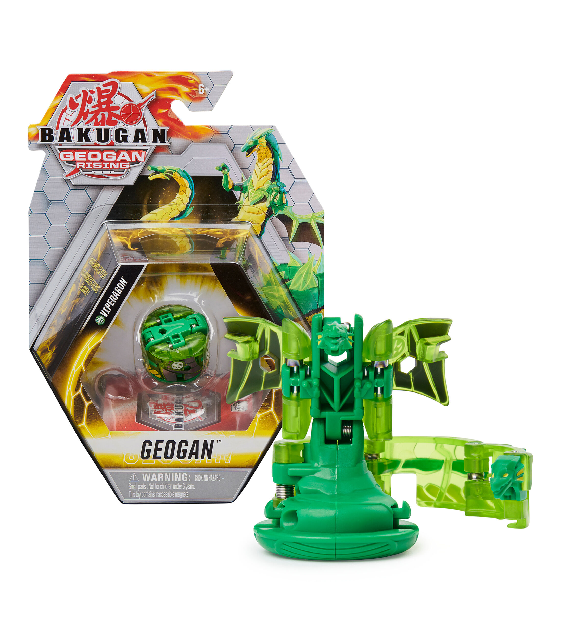 Spin Master Bakugan Geogans 1 Pack Viperagon Green Temporada 3 - El ...
