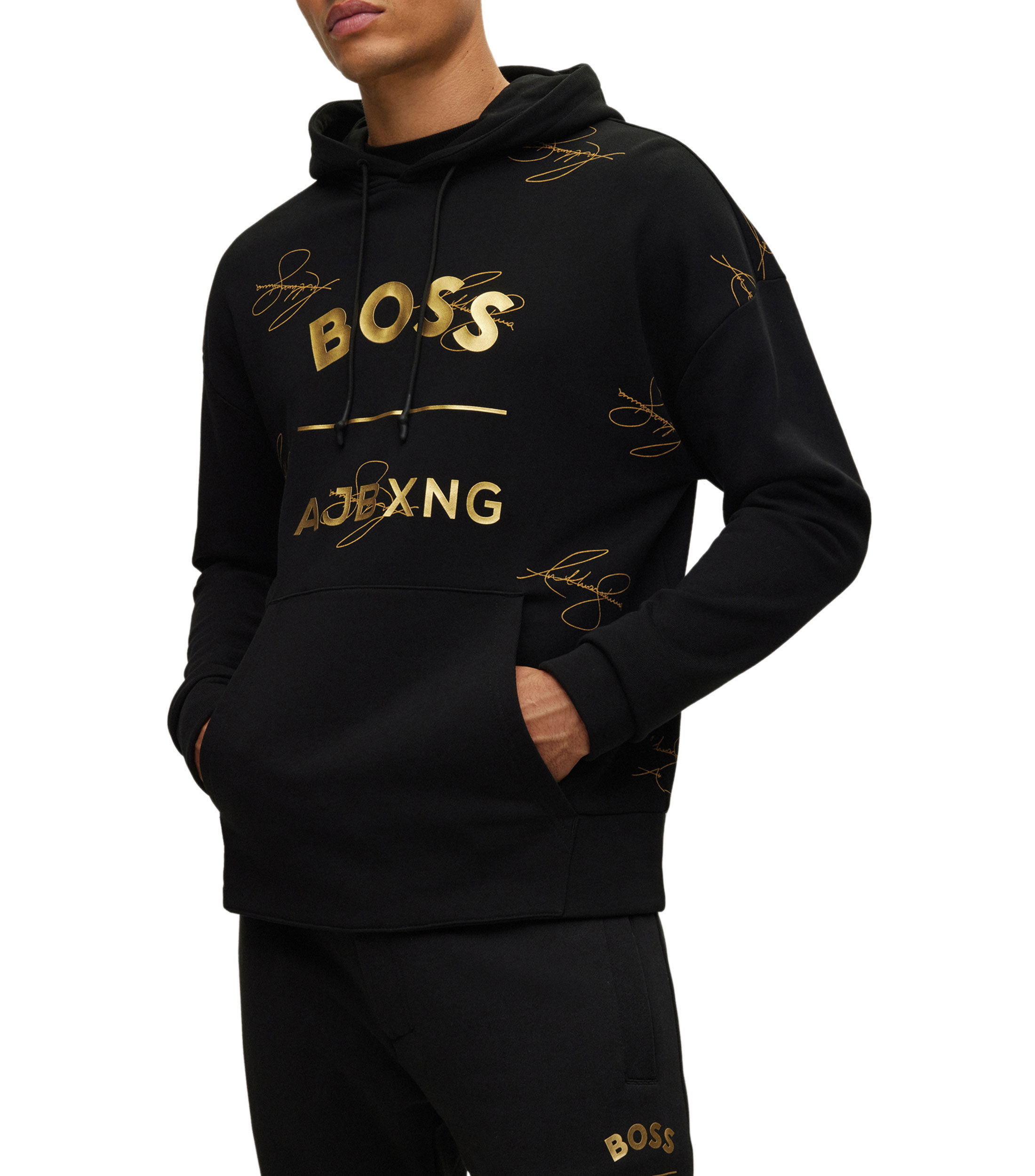 Boss: Boss x AJBXNG sudadera relaxed fit con capucha de algodón ...