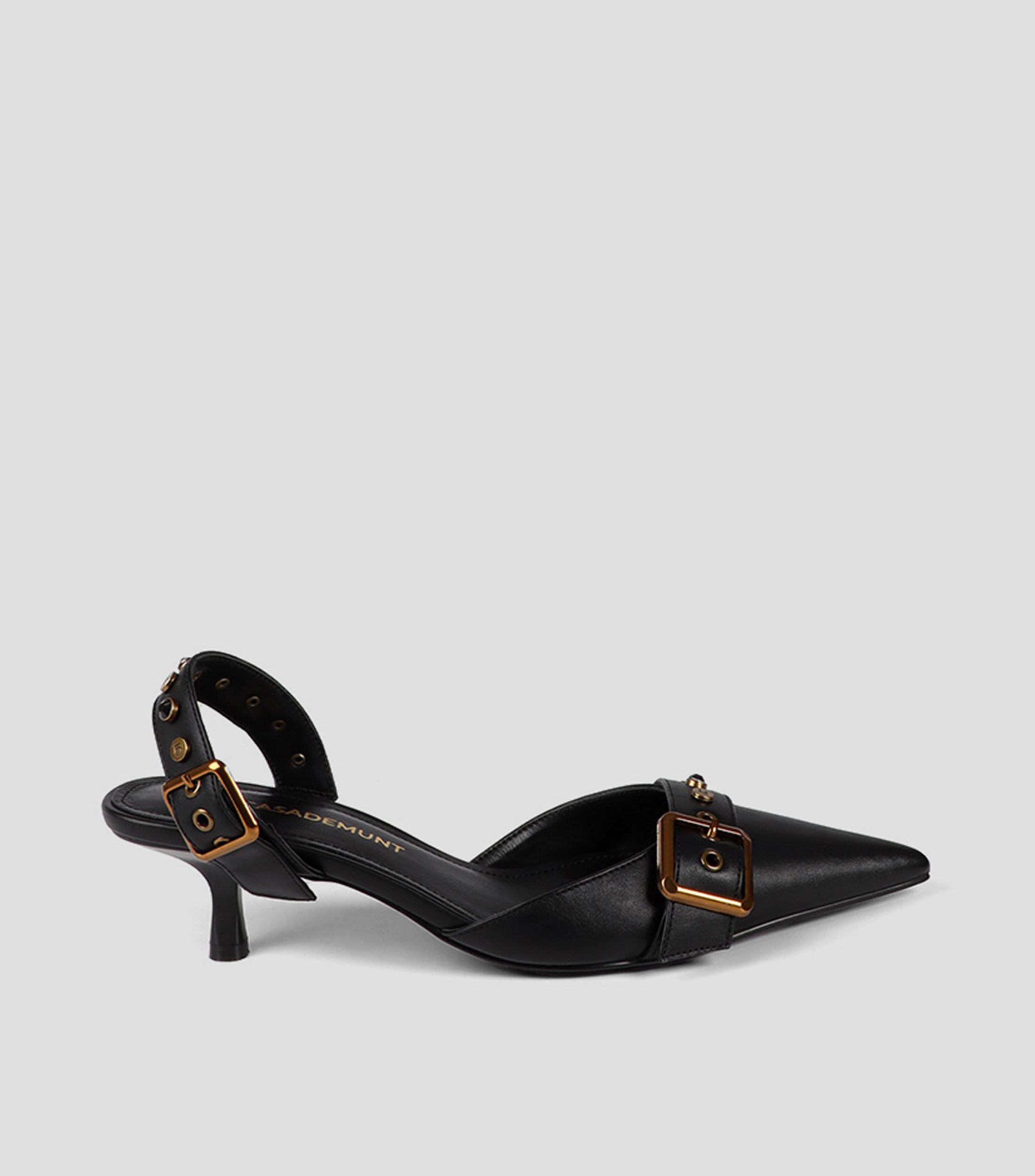 Lola Casademunt Zapatillas slingback con tacón bajo delgado Mujer |El ...