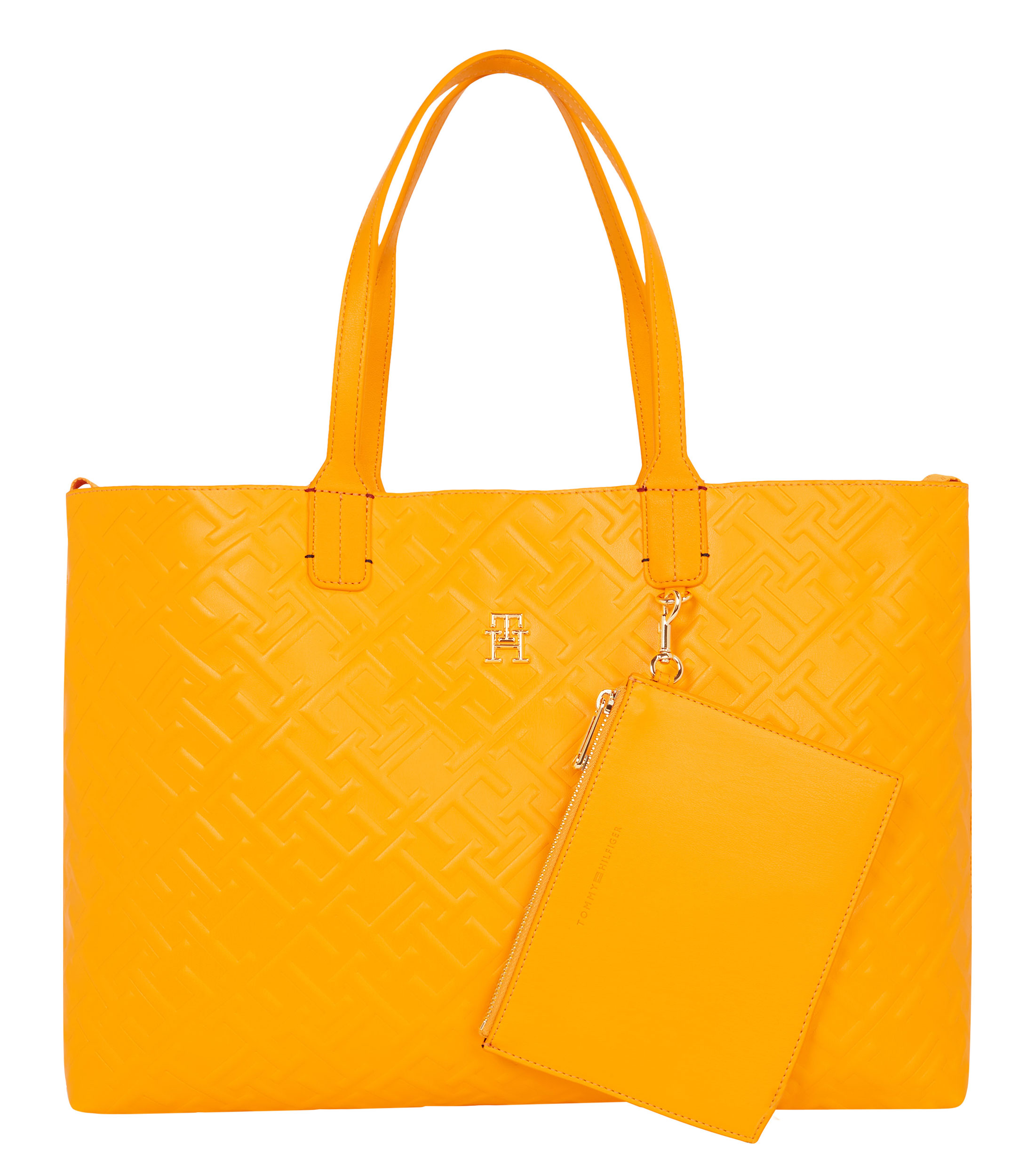 Tommy Hilfiger: Bolso tote amarillo Iconic Tommy con monogram Mujer ...