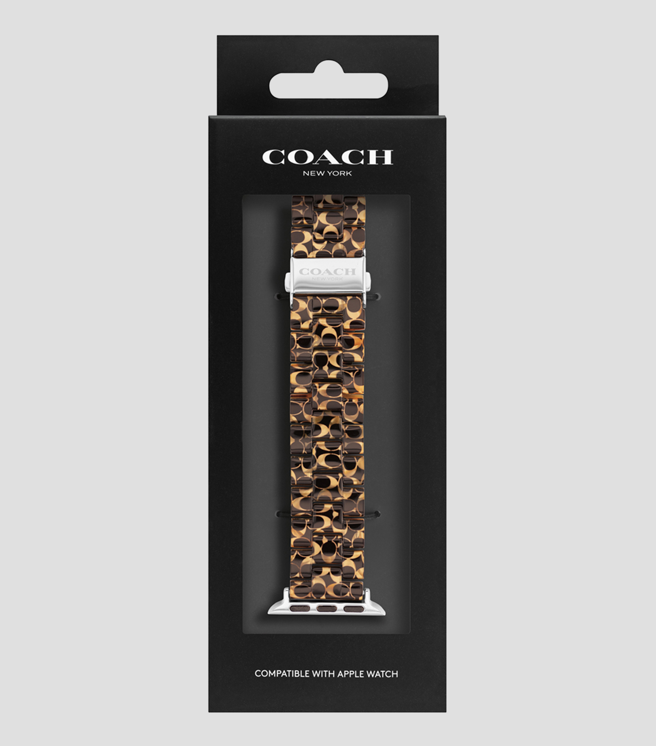 COACH Extensible para Apple Watch (38, 40, 41 mm) en resina marrón - El ...