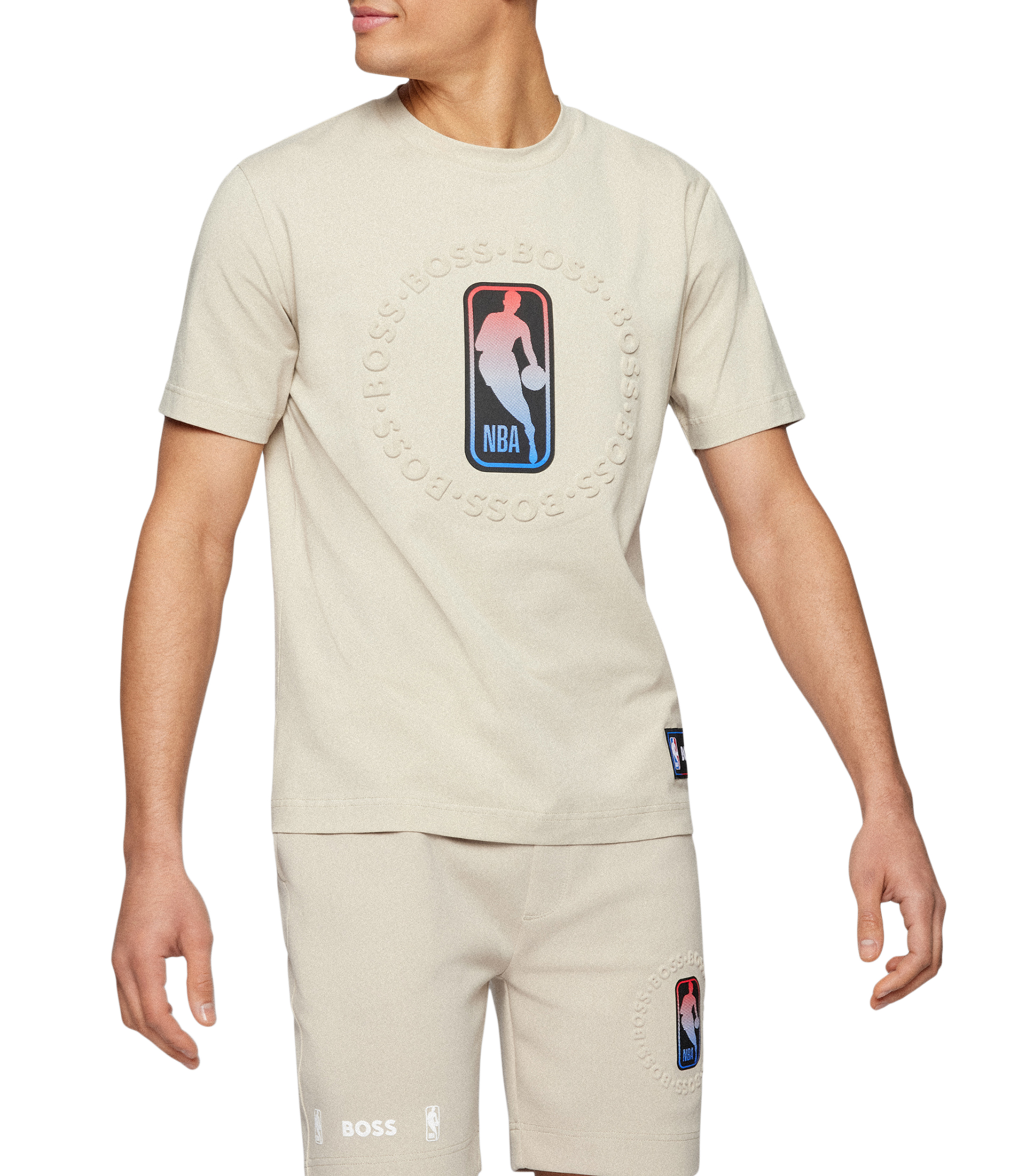 Boss Playera Boss regular fit Boss & NBA con detalle de las dos marcas ...