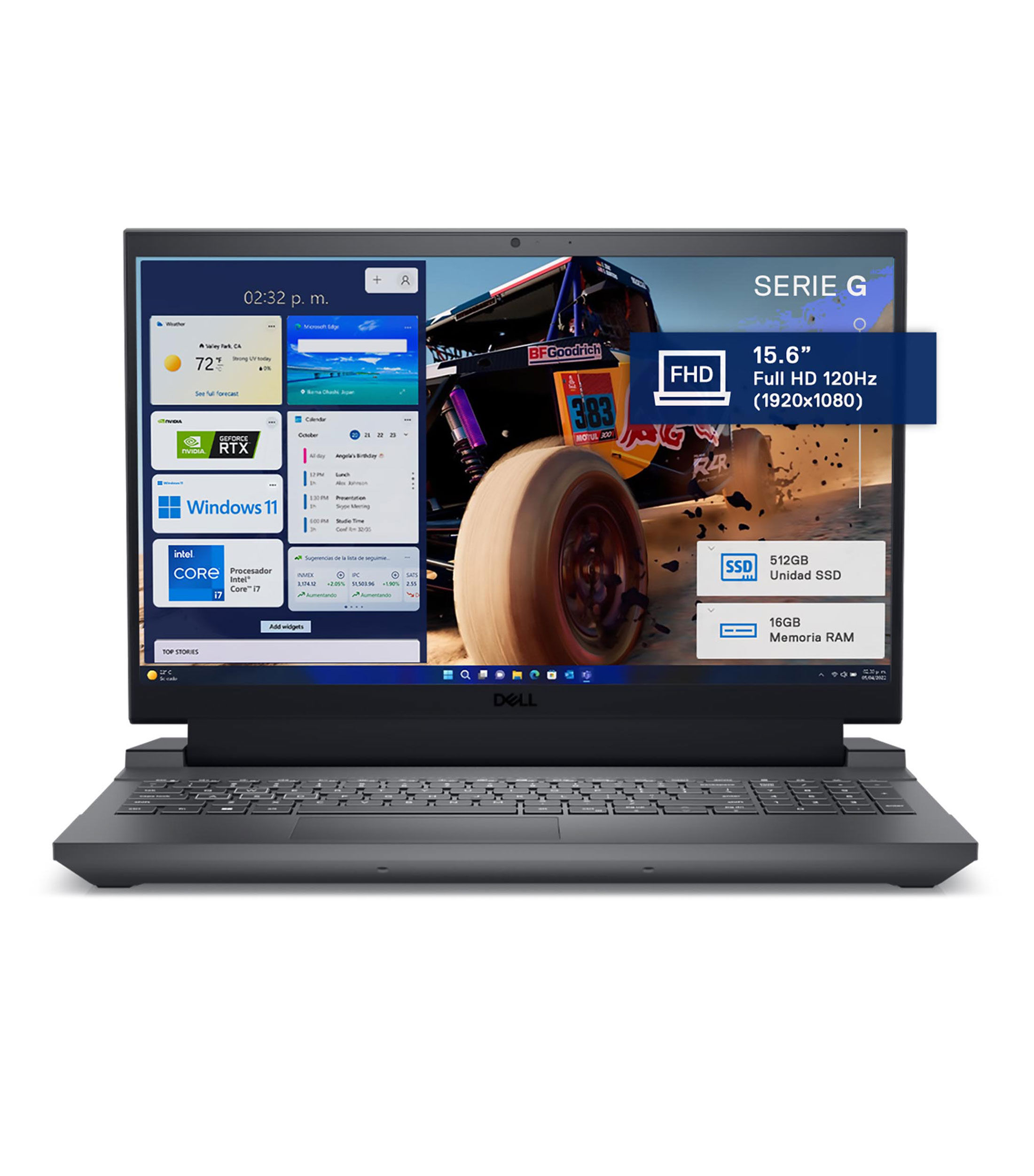 Dell Laptop Gaming Inspiron G15 5530, 15.6", NVIDIA GeForce RTX 4050 ...