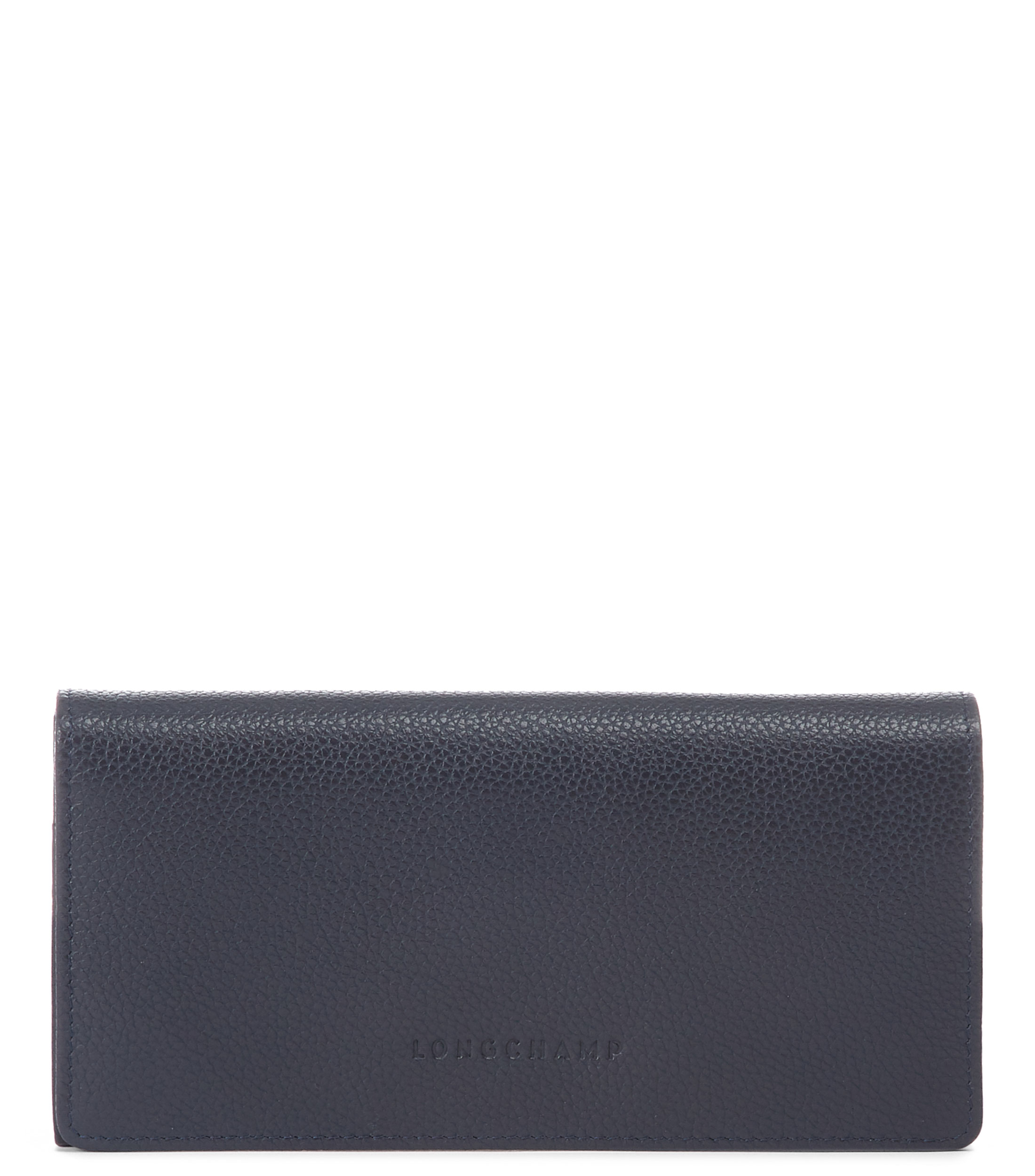 Longchamp: Cartera azul en piel Le Foulonne granulada Mujer | El ...