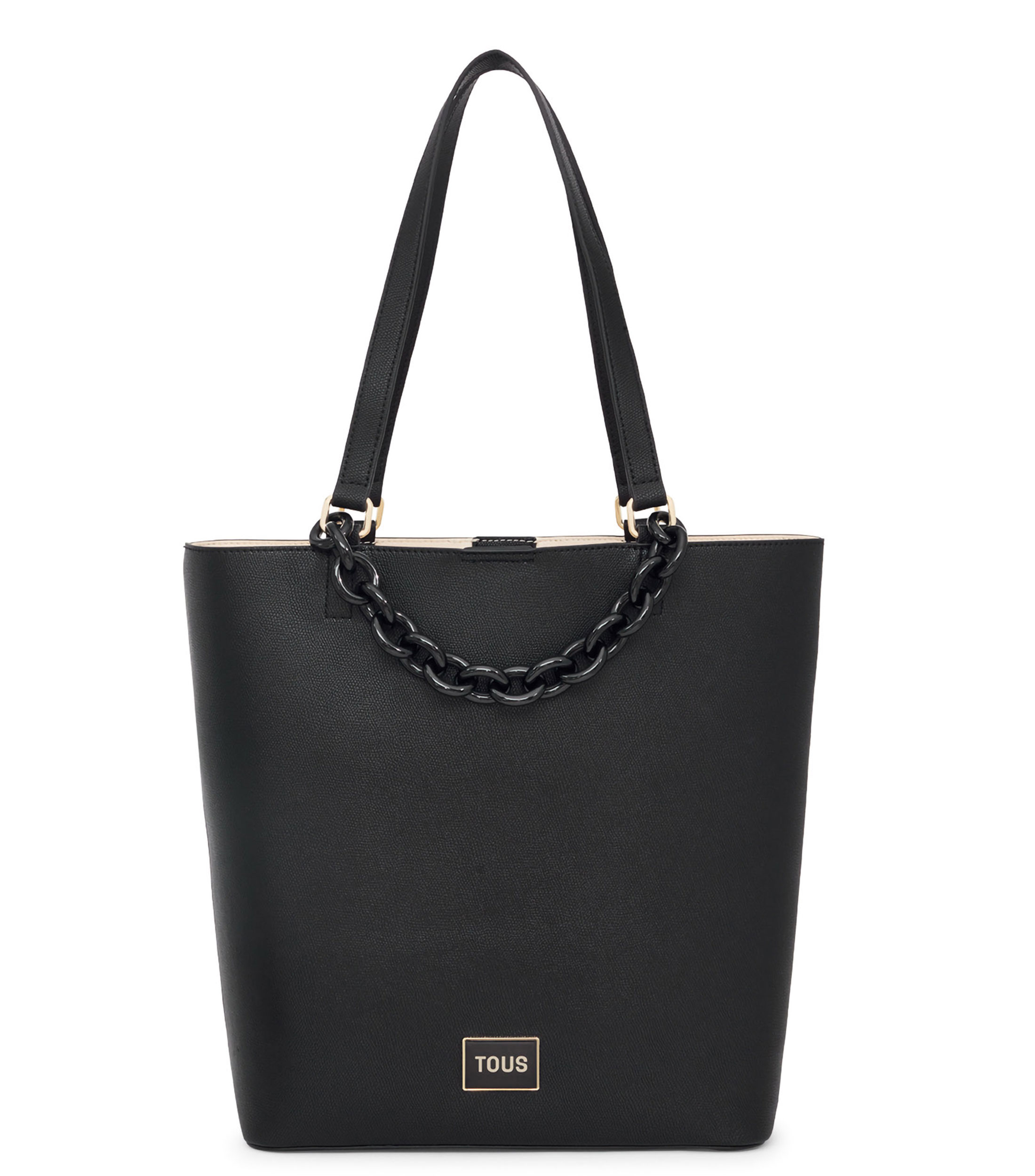 Tous: Bolso tote negro Tous Sylvia liso Mujer | El Palacio de Hierro