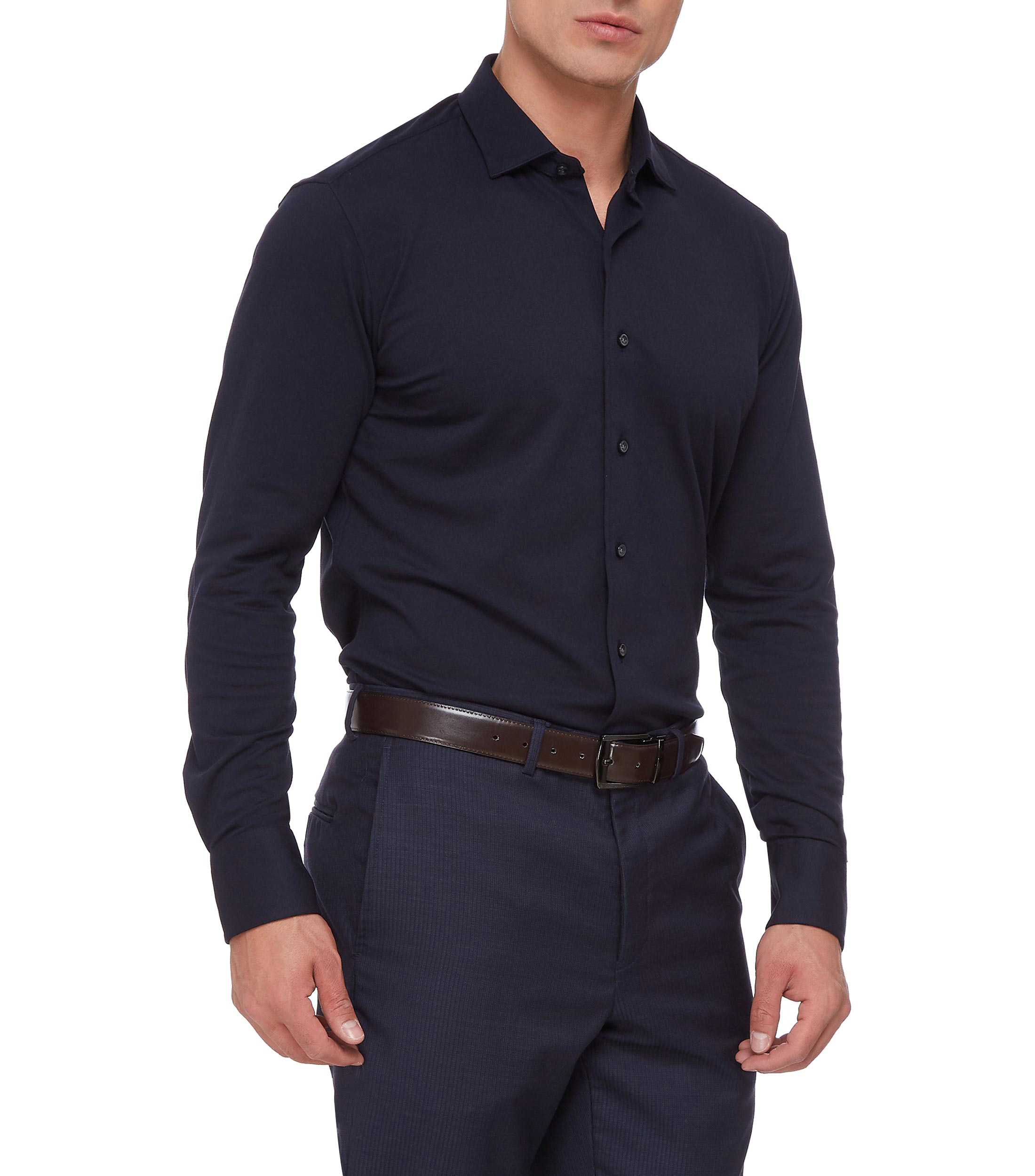 Boggi: Camisa azul marino manga larga Hombre | El Palacio de Hierro