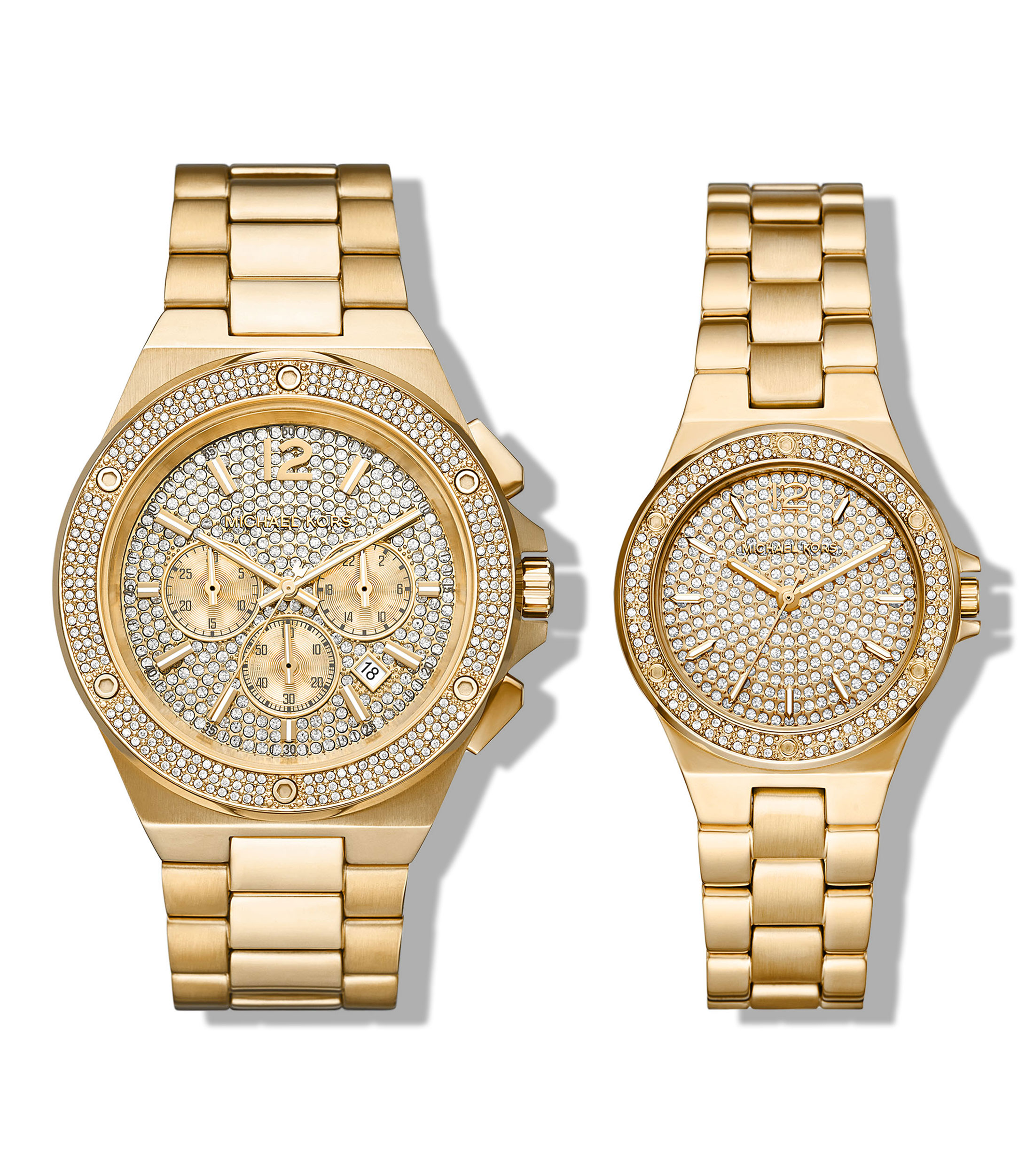 Michael Kors Set de Relojes Unisex Lennox De Vestir, Dorado - El ...