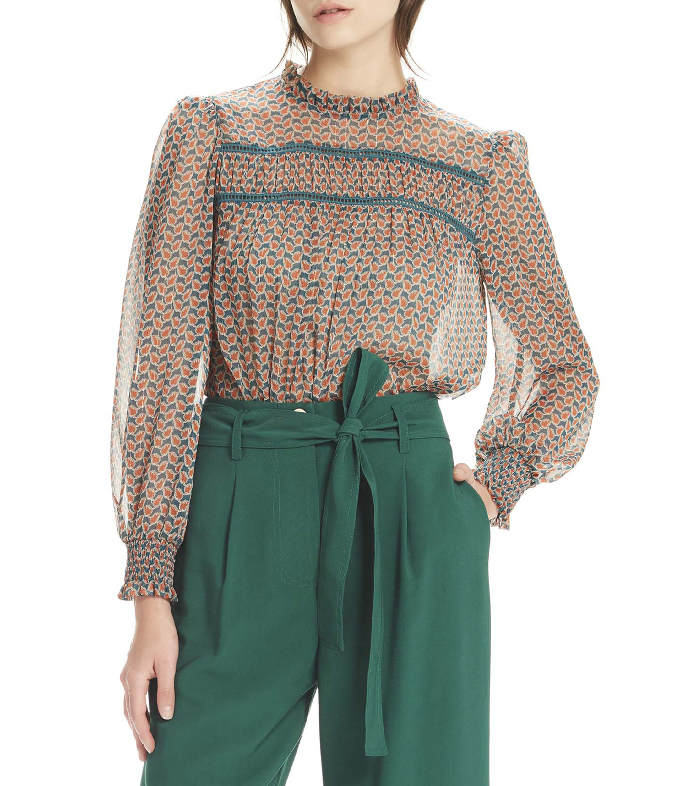 Julio Blusa con Flores Manga Larga Mujer - El Palacio de Hierro