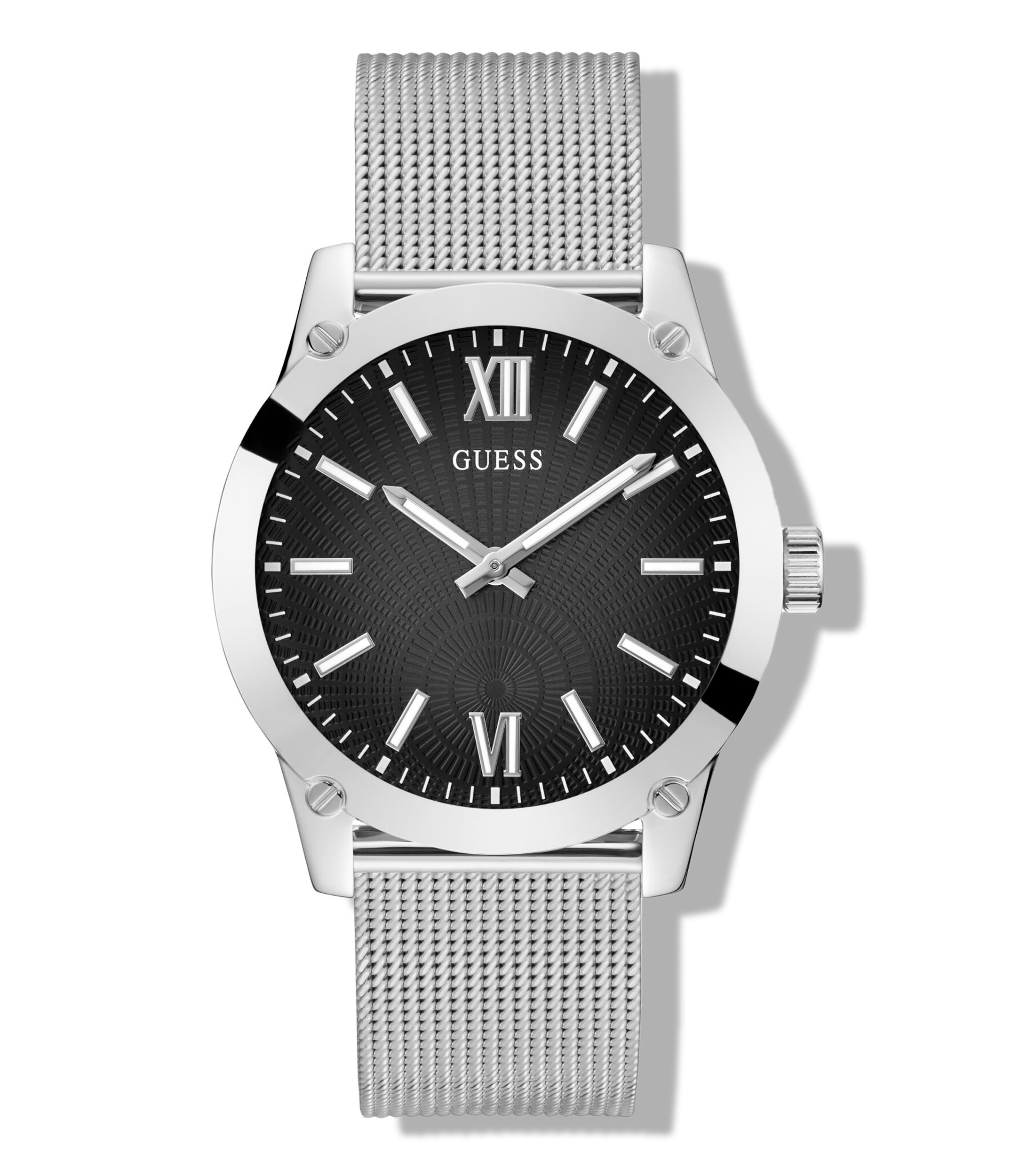 Guess Reloj para hombre Crescent De vestir, Plateado - El Palacio de Hierro