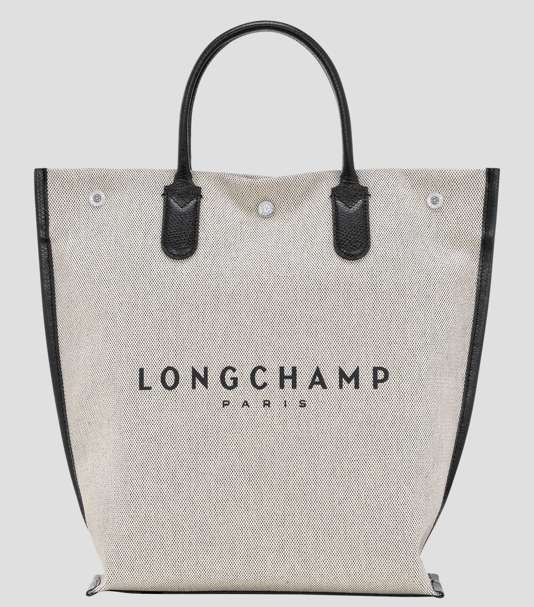 Longchamp: Bolso tote M con logotipo Essential Toile Unisex | El ...