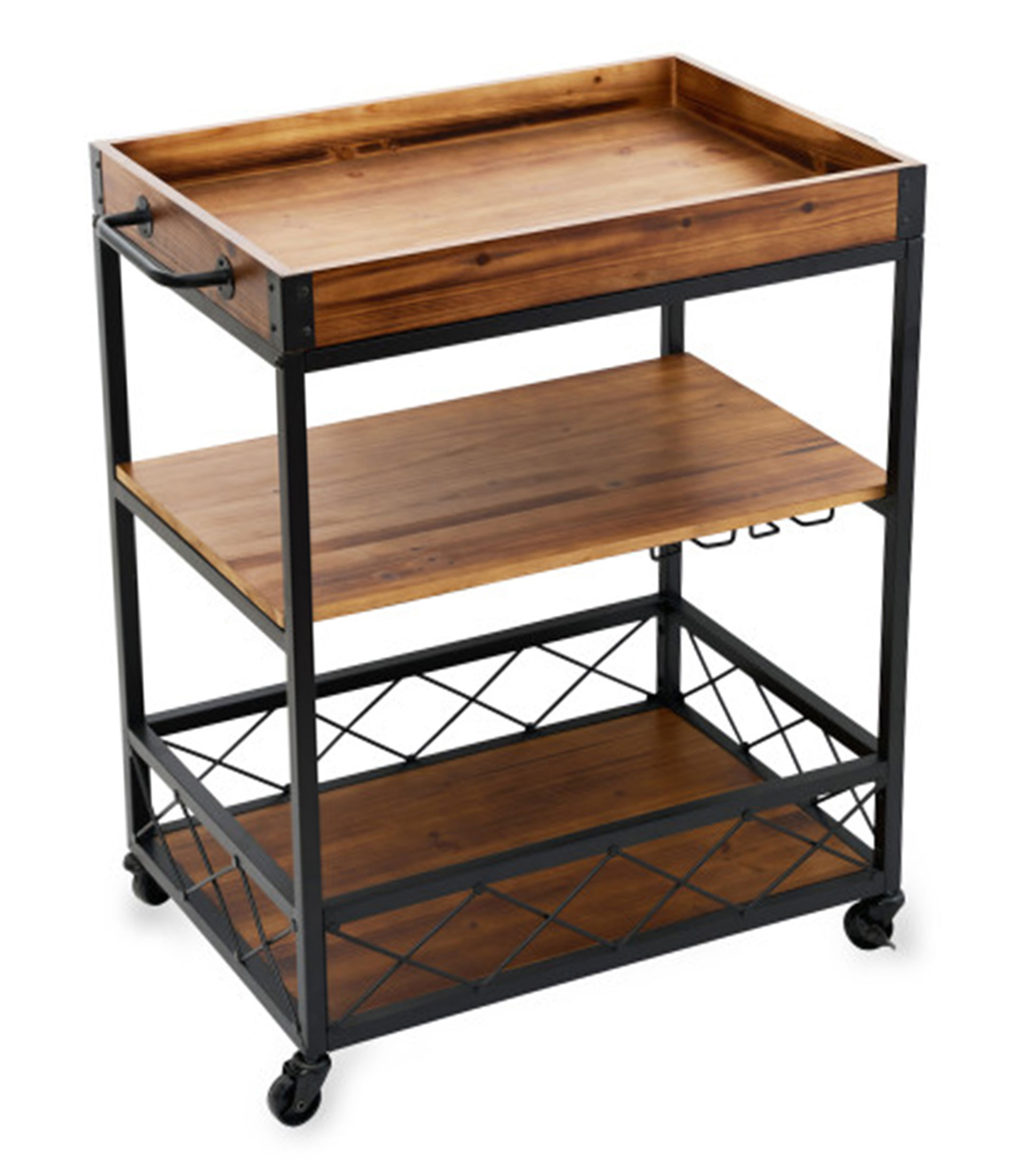 True: Carrito Rústico de Servicio en madera | El Palacio de Hierro