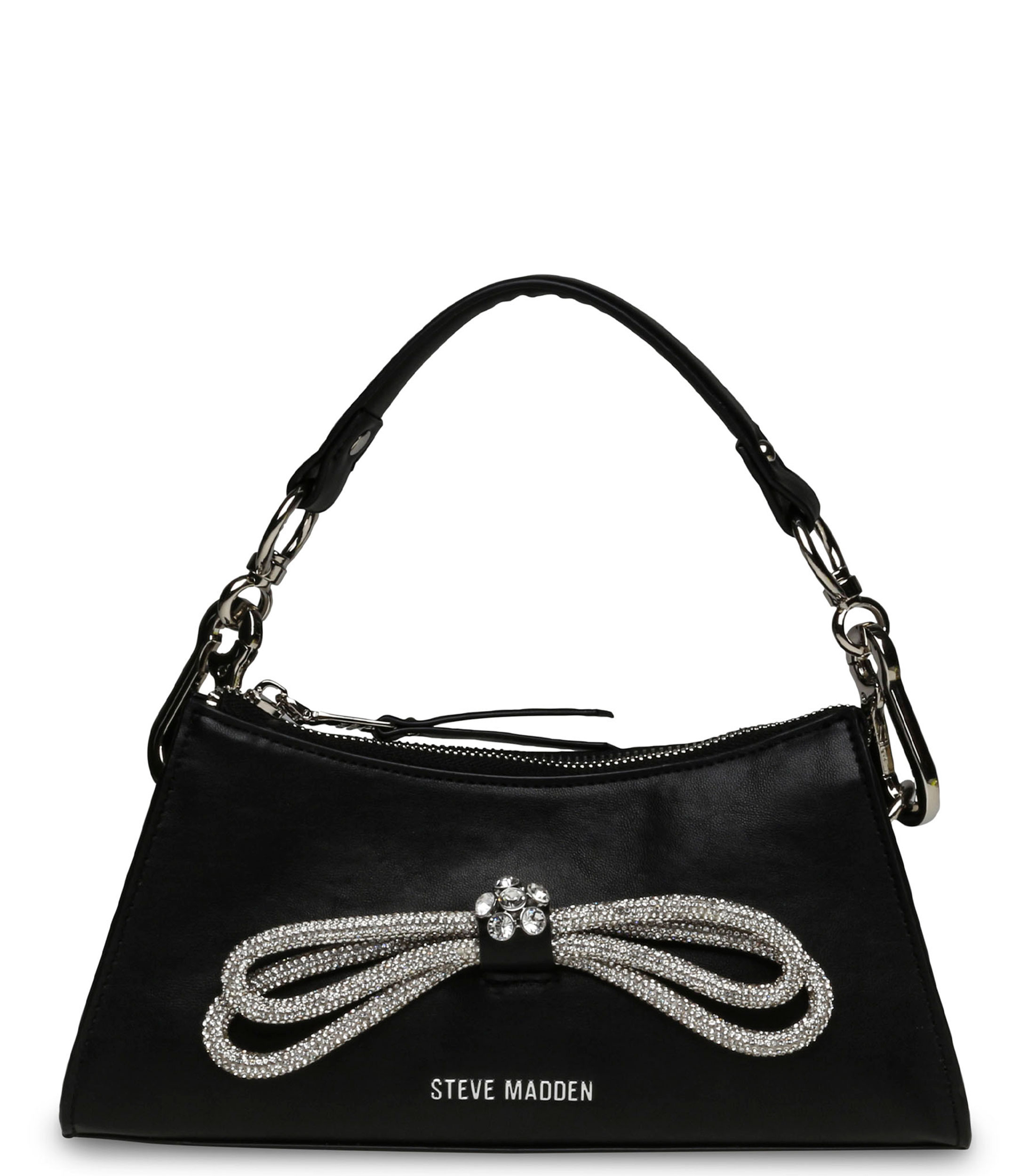 Steve Madden: Bolso shoulder negro Britzy con lazo de pedrería Mujer ...