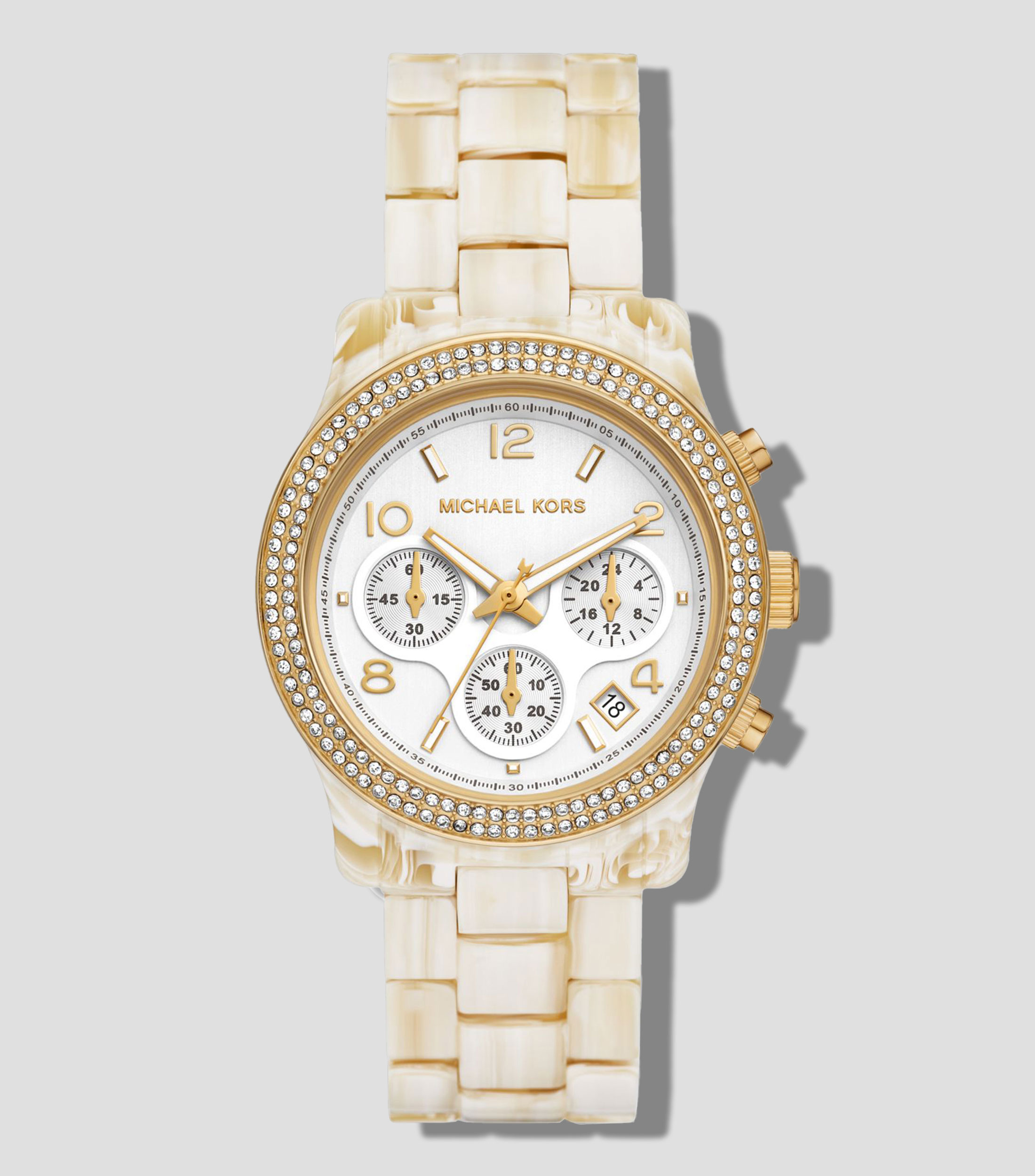 Michael Kors: Reloj para Mujer casual Runway dorado, marmoleado | El ...