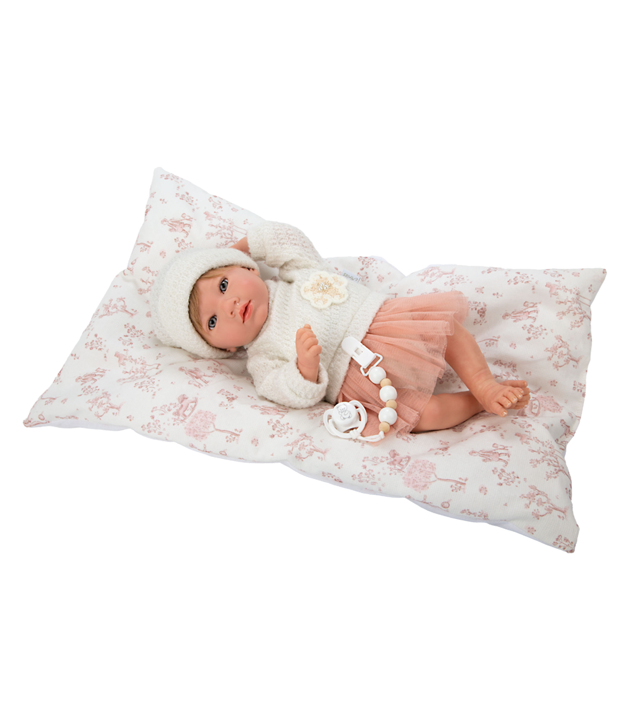 Arias | Bebe Reborn 40 cm Julia Rosa con Cojin | El Palacio de Hierro