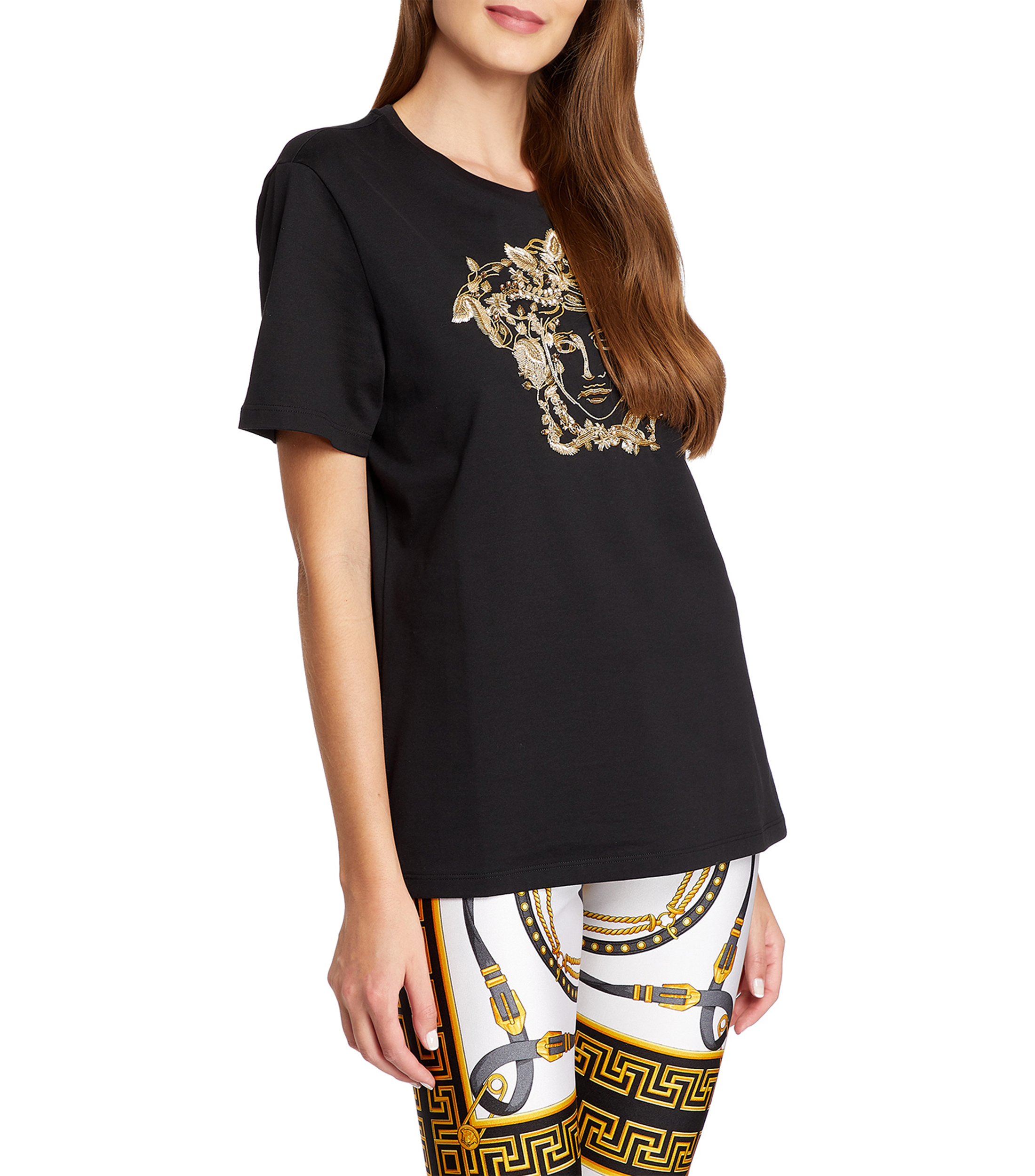 Versace Playera con pedrería manga corta Mujer - El Palacio de Hierro