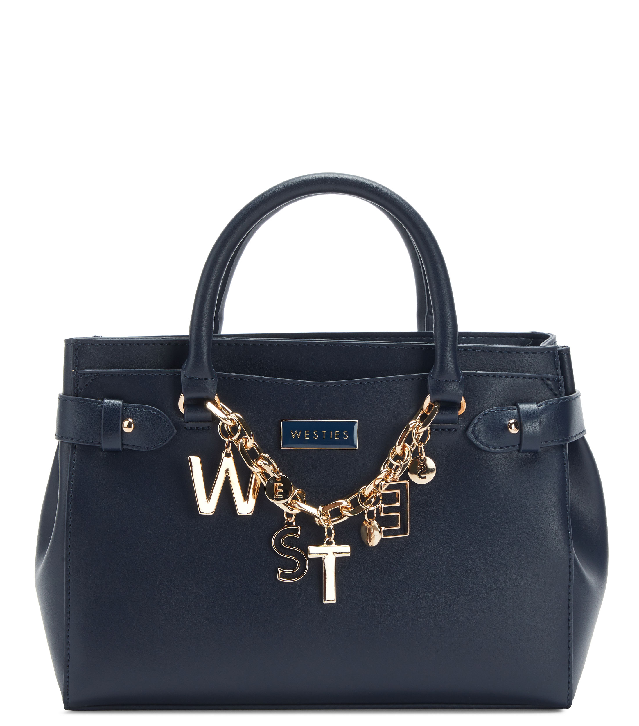 Westies: Bolso satchel azul marino Tropea Likuku Mujer | El Palacio de ...