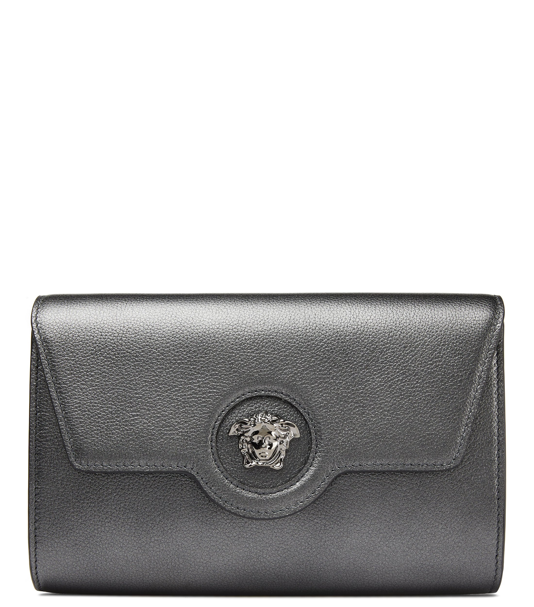 Versace: Bolso crossbody negro en piel con logotipo Mujer | El Palacio ...