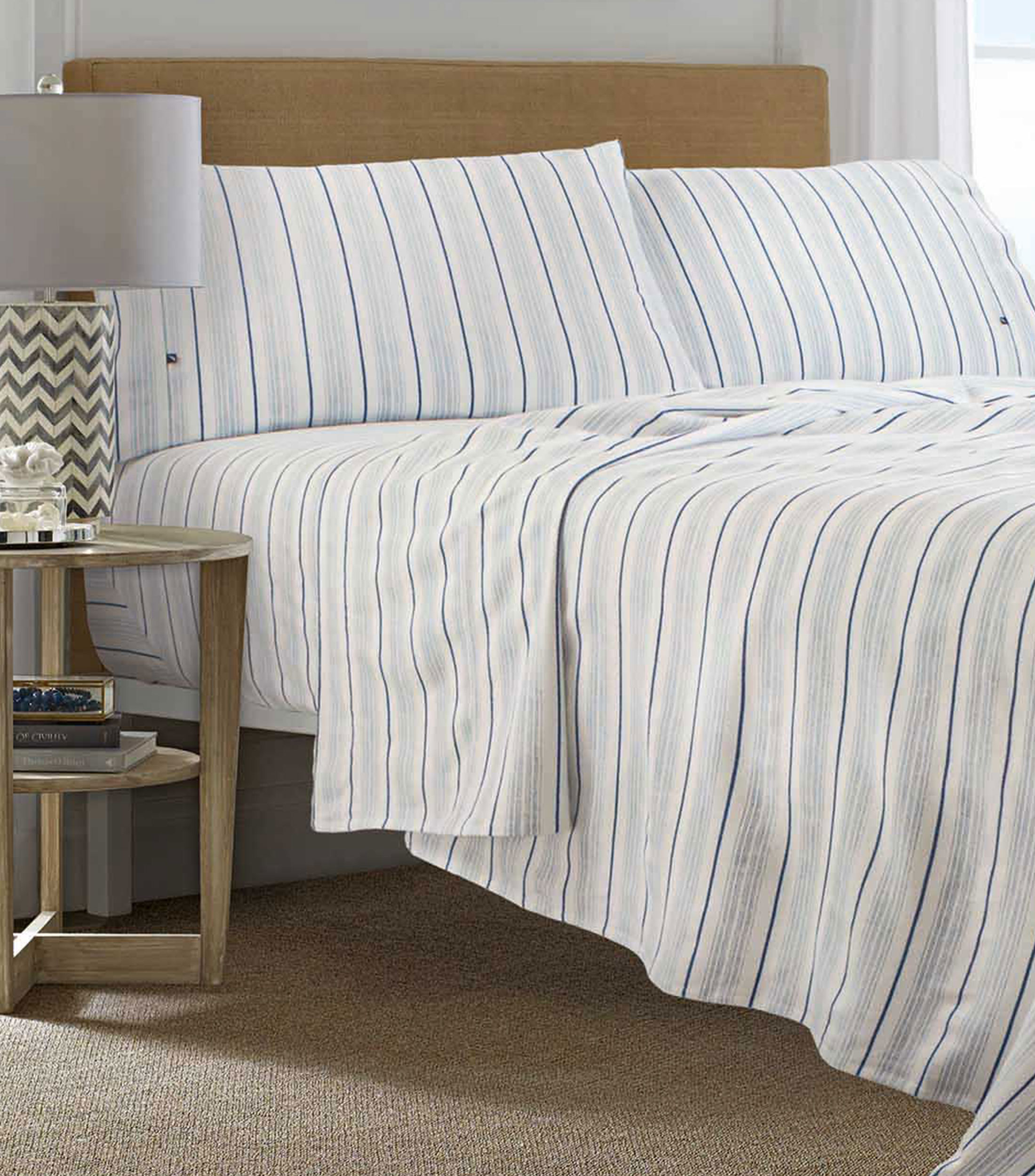 Nautica Juego de Sábanas Sailhouse Navy blanco Queen Size - El Palacio ...