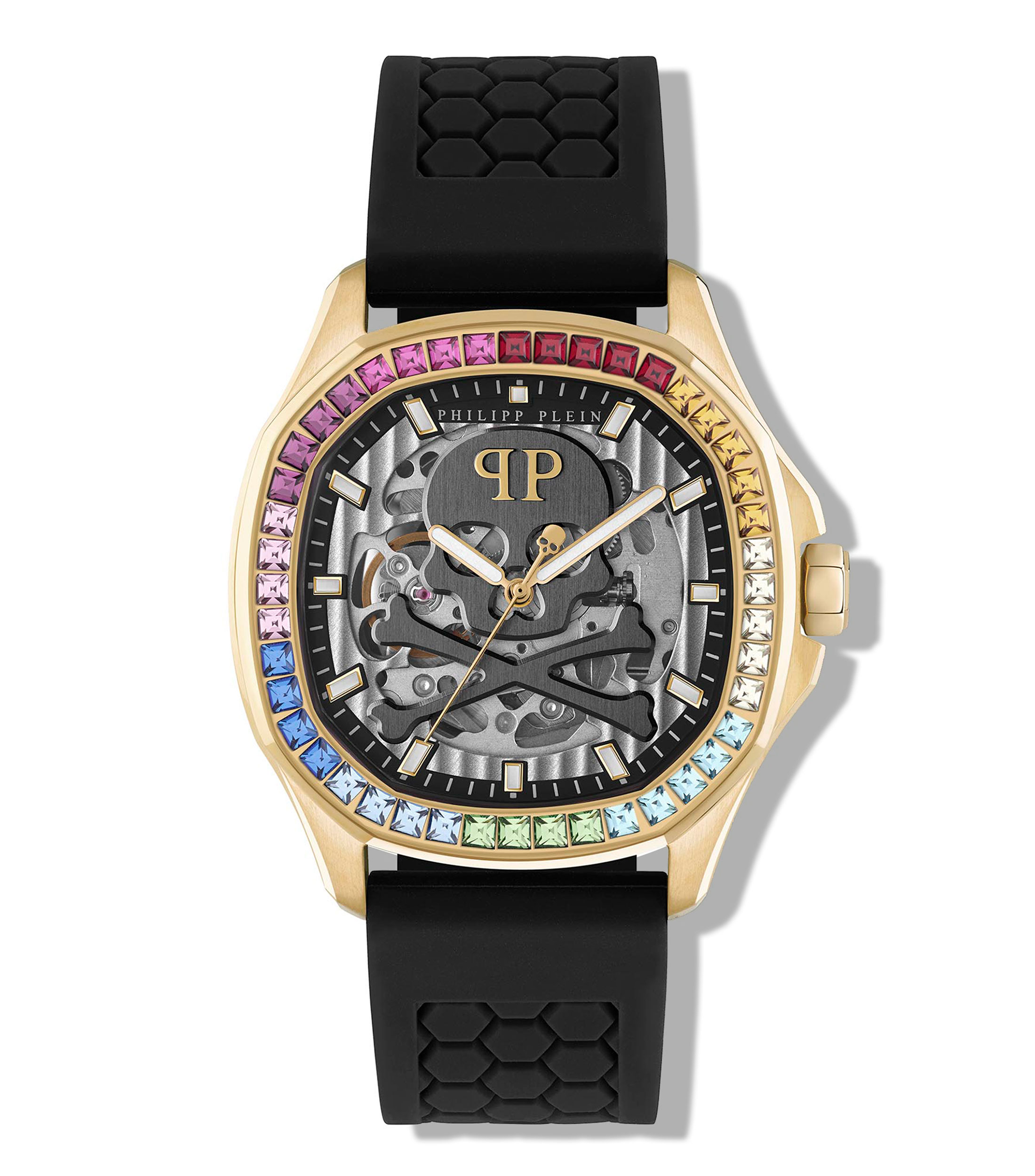 Philipp Plein Reloj para hombre Skeleton Spectre casual, Dorado - El ...