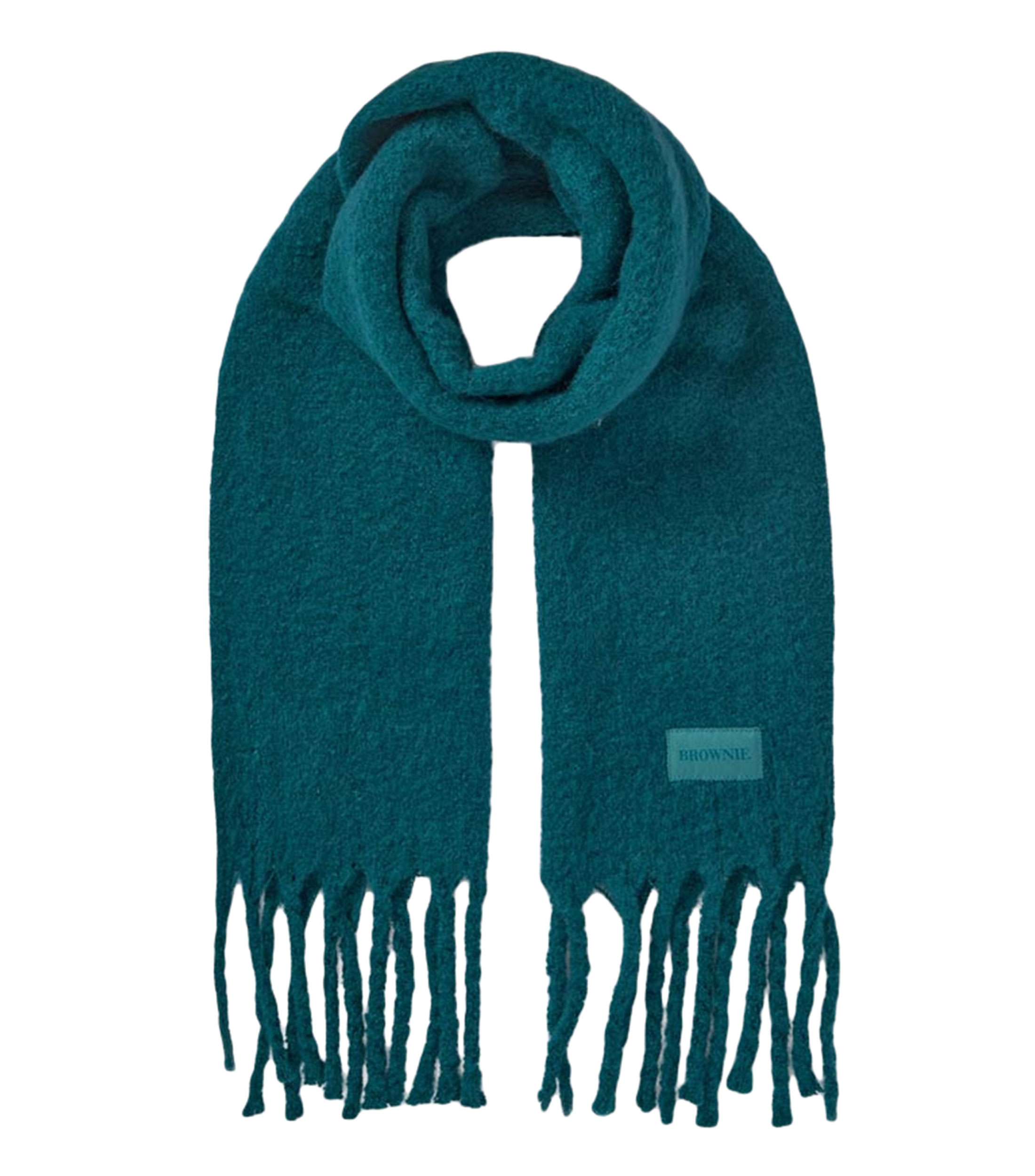Brownie: Bufanda lisa con flequillos Mujer | El Palacio de Hierro