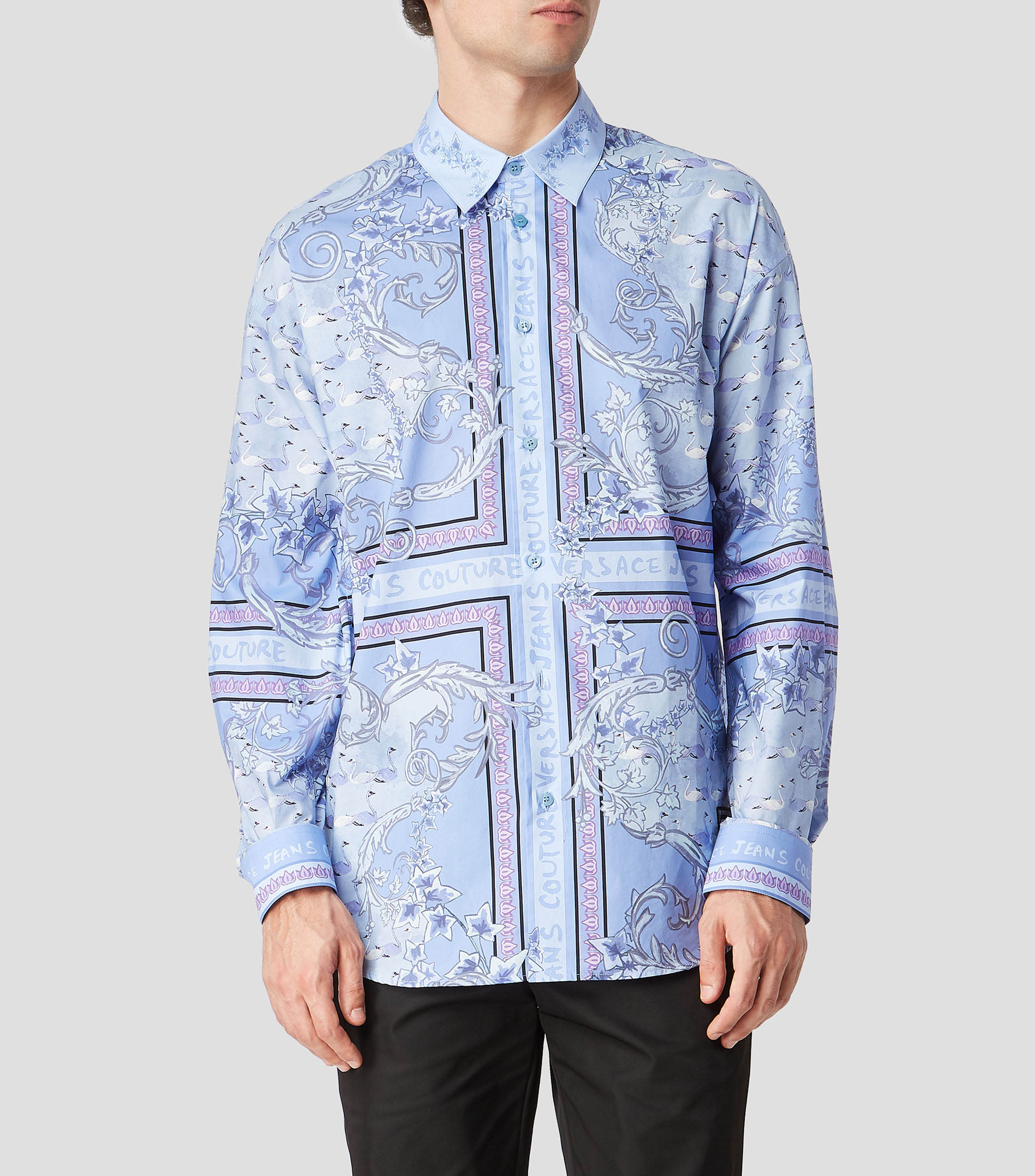 Versace Jeans Couture: Camisa estampada manga larga Hombre | El Palacio ...