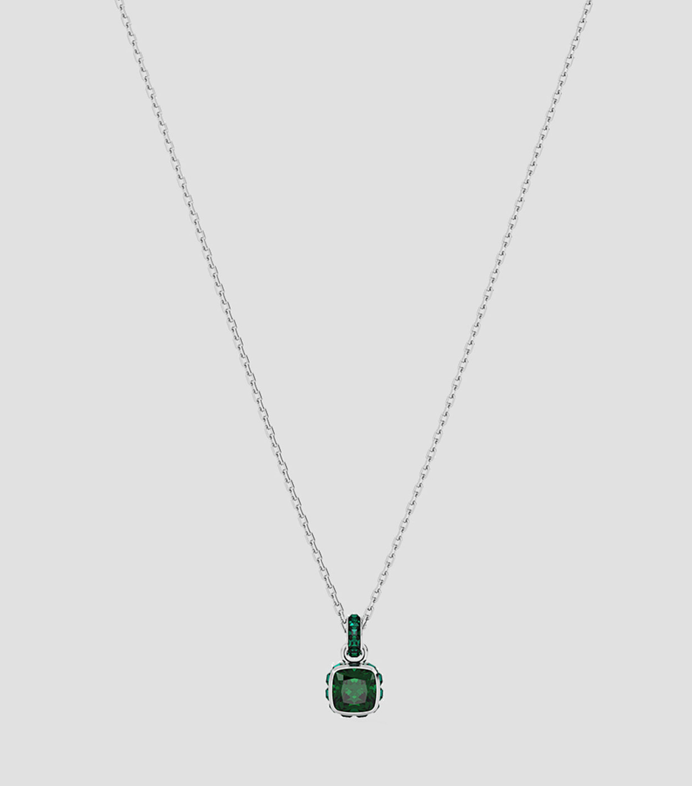 Swarovski: Collar con dije cuadrado verde Mujer | El Palacio de Hierro