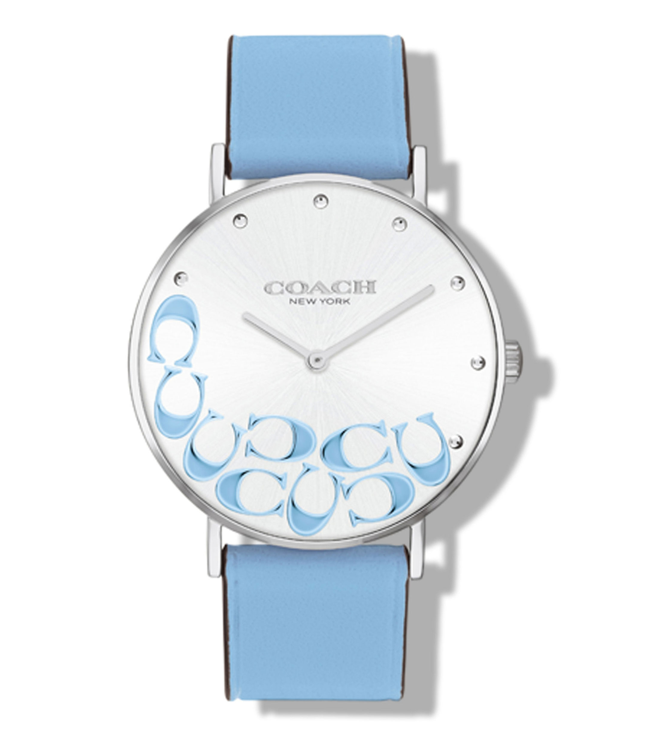 COACH Reloj para Mujer Perry Casual, Plateado, Azul - El Palacio de Hierro