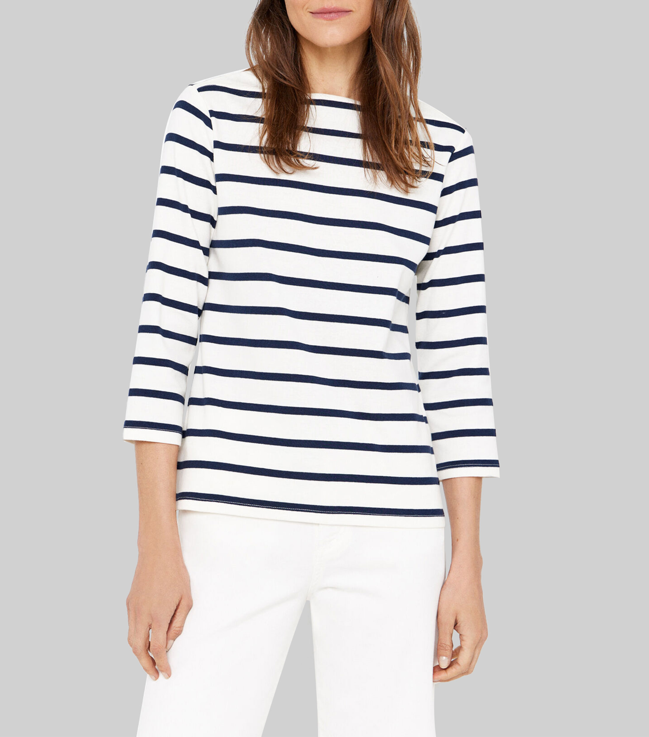 Cortefiel: Playera de rayas con manga 7,8 Mujer | El Palacio de Hierro