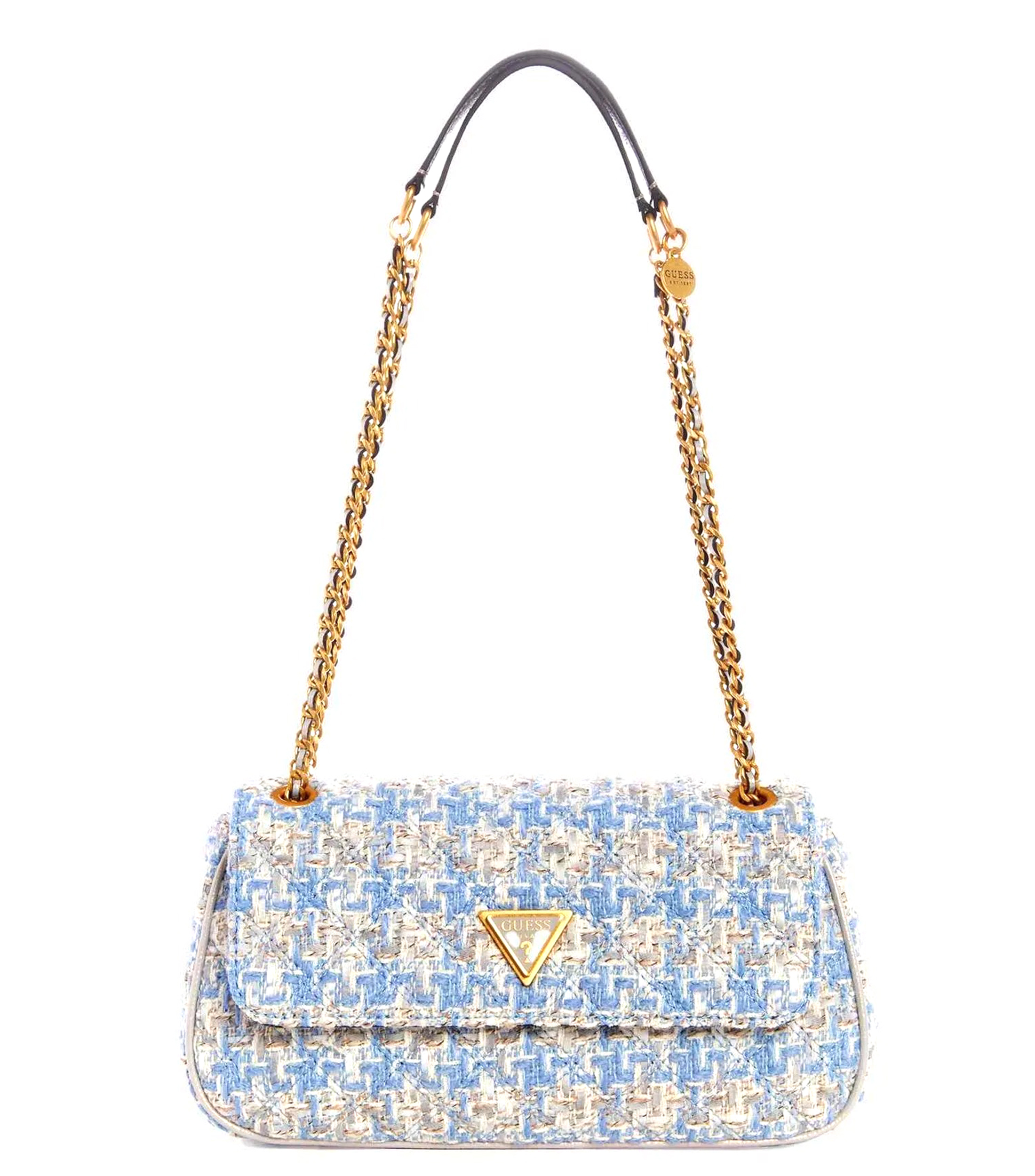 Guess: Bolso Shoulder Giully con bordado azul Mujer | El Palacio de Hierro