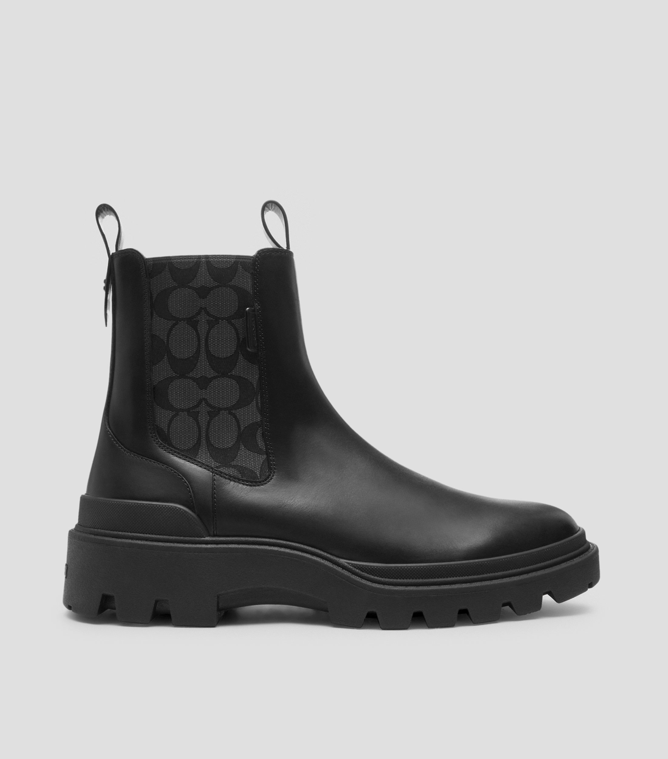 COACH: Botas cortas Colson en piel con tacón bajo cuadrado Hombre | El ...