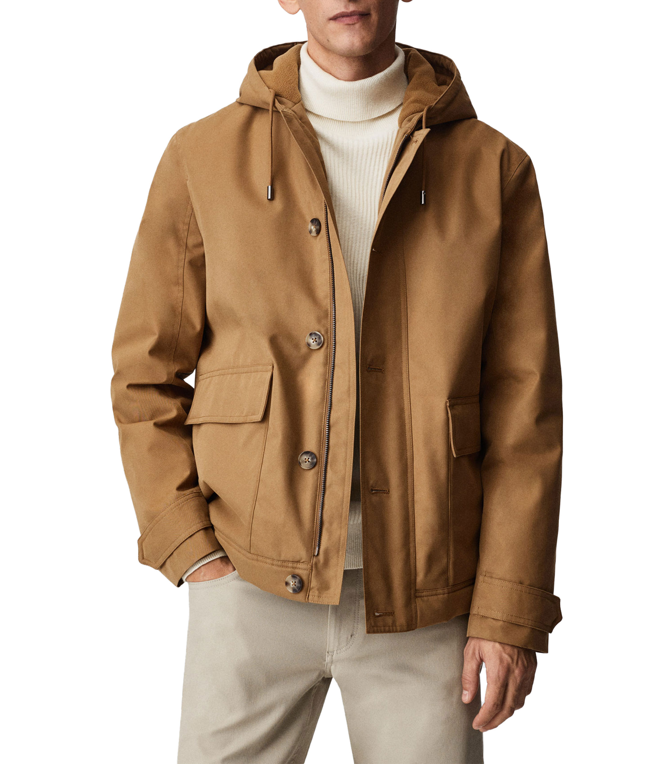 Mango Chamarra Cazadora con capucha Hombre - El Palacio de Hierro