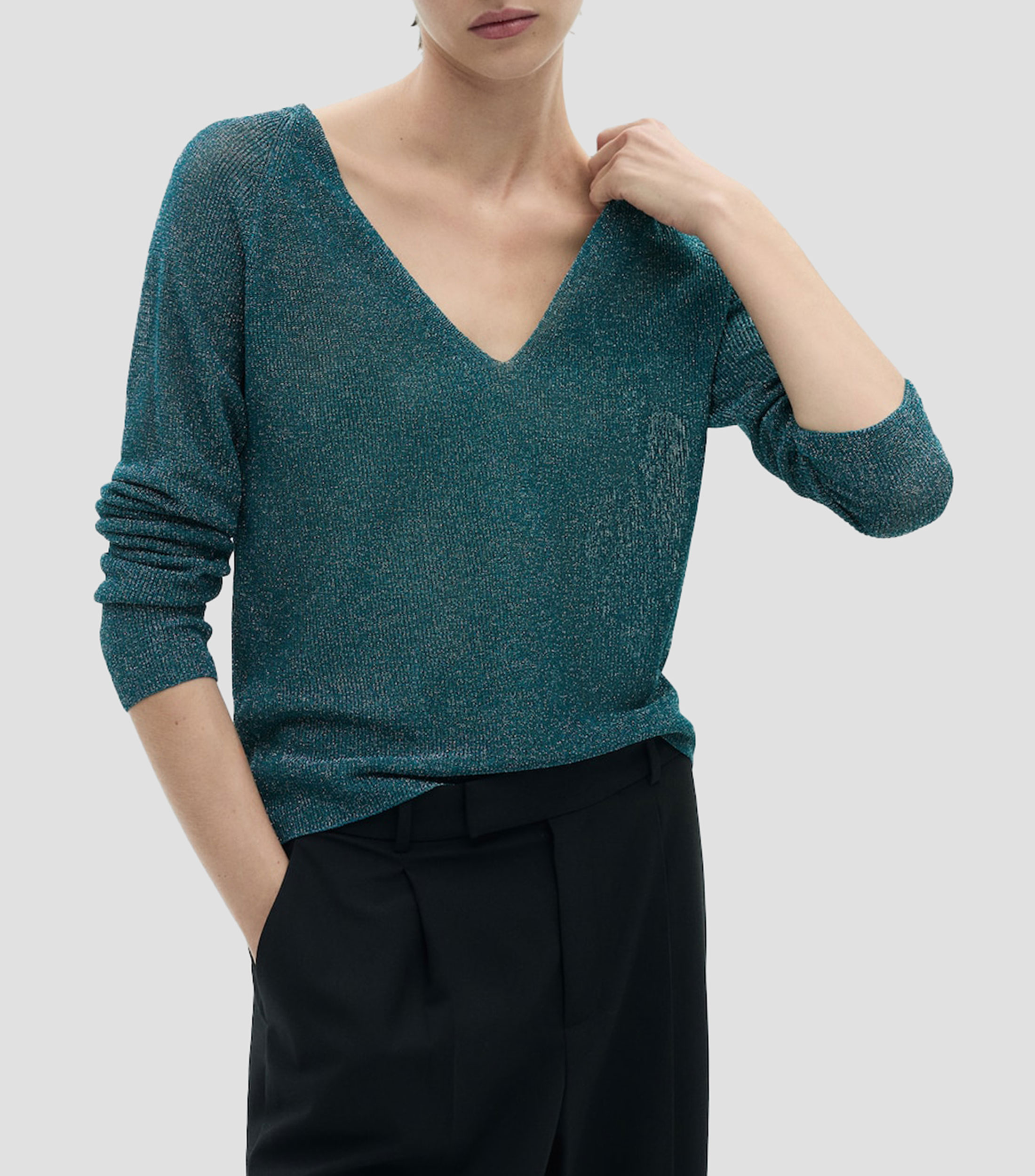 Mango Suéter cuello V Mujer |El Palacio de Hierro