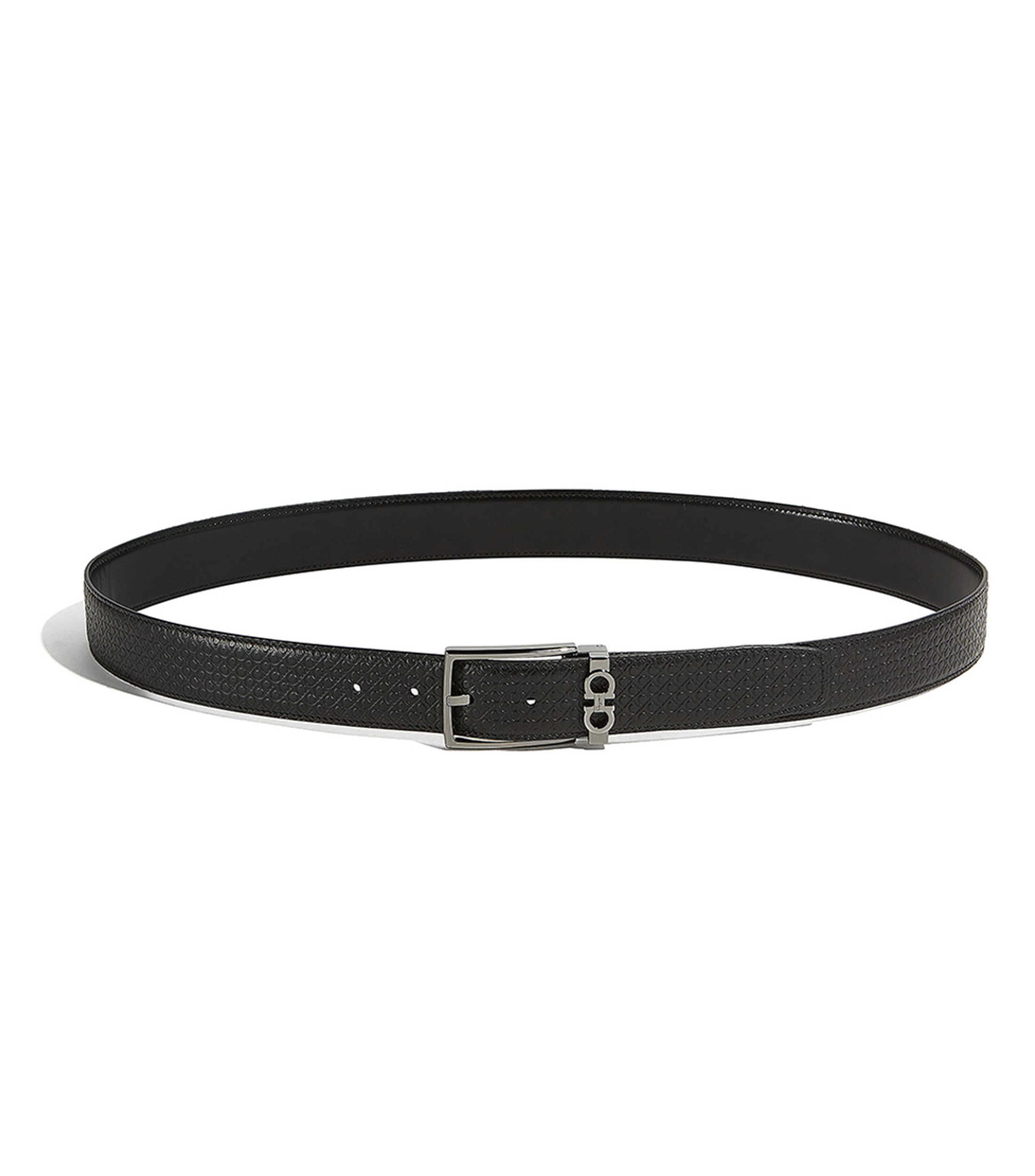 Ferragamo Cinturón Reversible Ajustable en piel negra Hombre - El ...