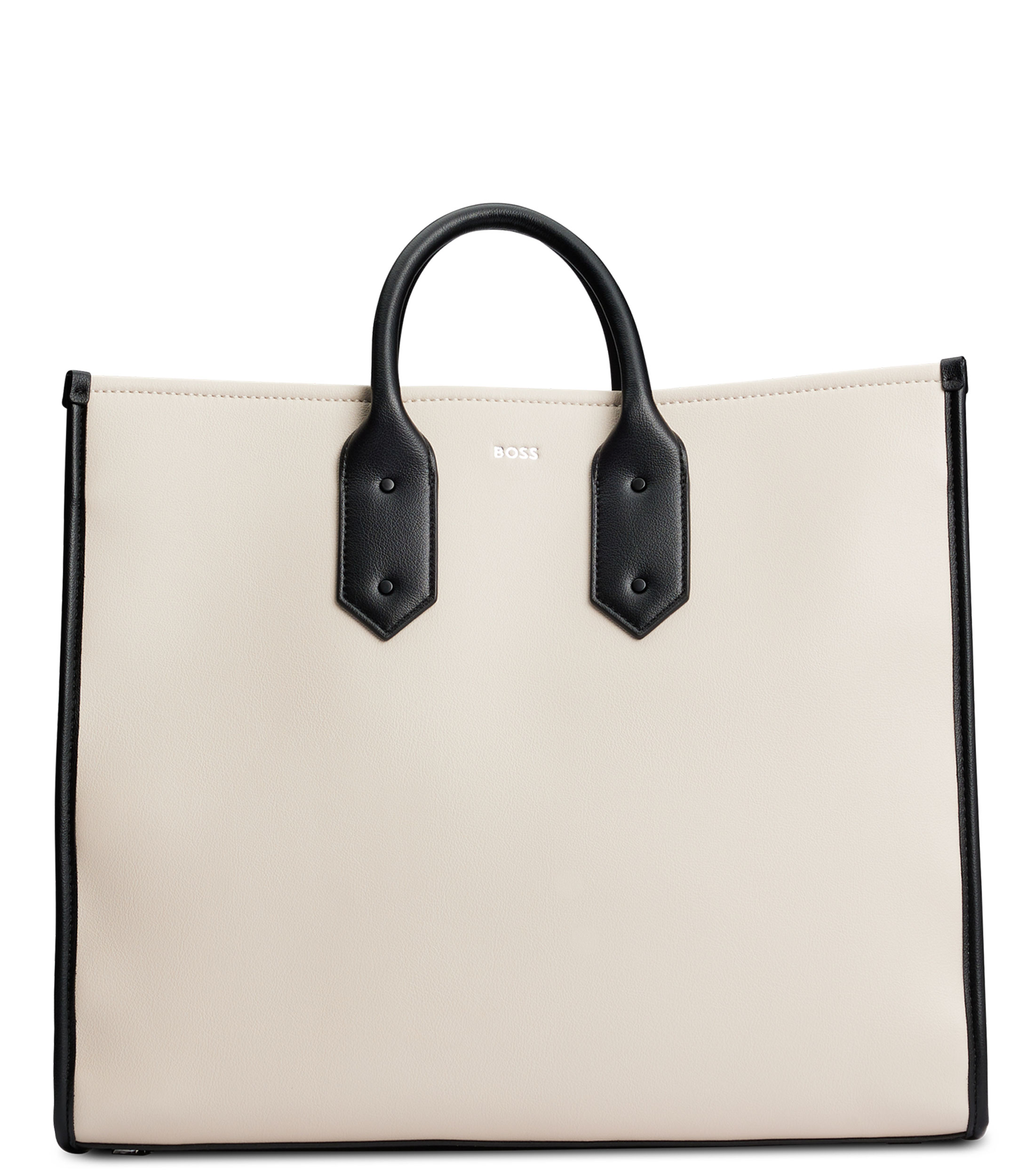 Boss: Bolso tote de tejido sintético con detalles de logo Mujer | El ...