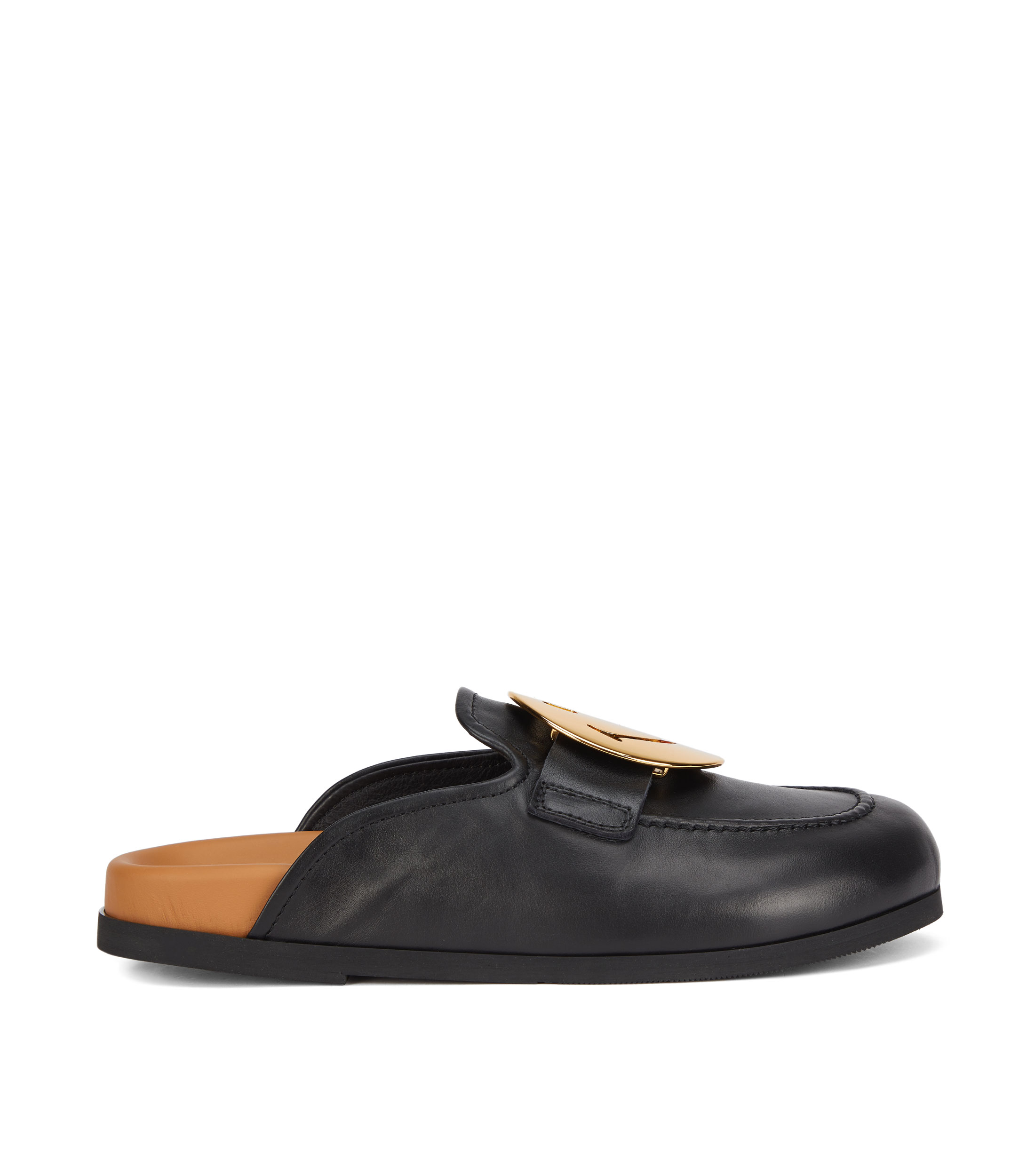 Joshua Sanders Zuecos Gold Smiley Mujer - El Palacio de Hierro