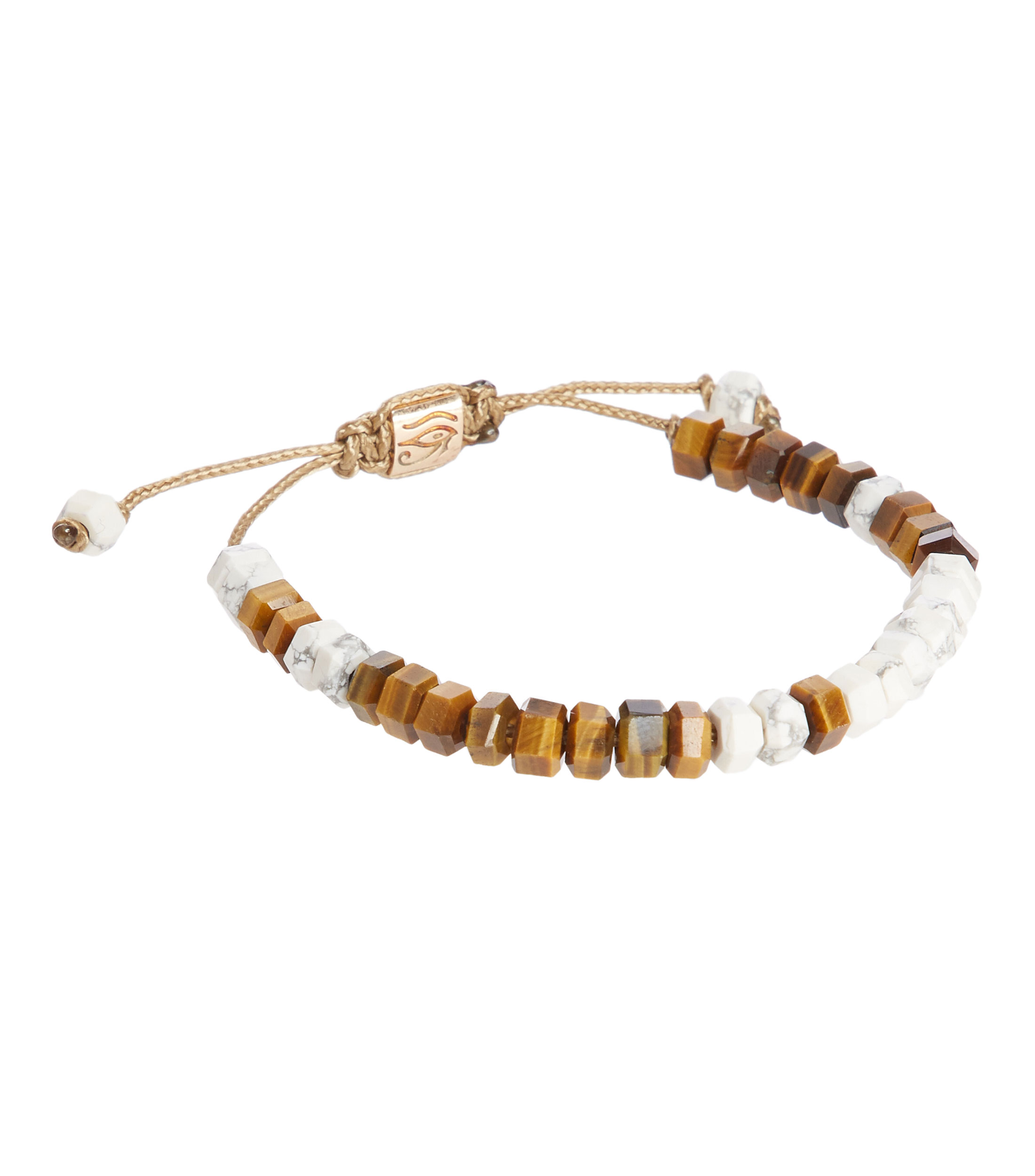 Evan Gedd Pulsera con Howlita & Ojo de Tigre facetada Hombre - El ...