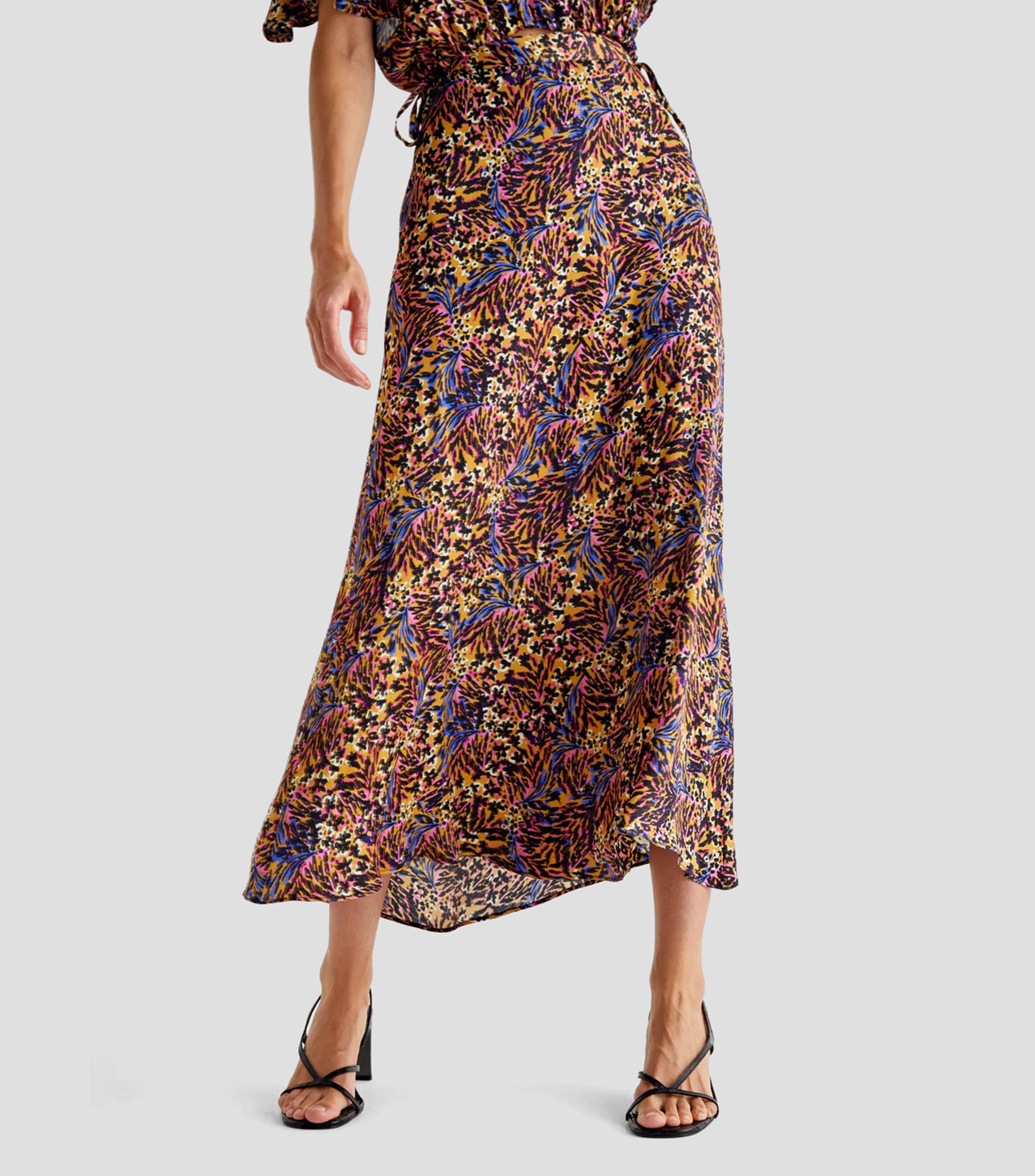 Scalpers: Falda larga de corte recto multicolor Mujer | El Palacio de ...