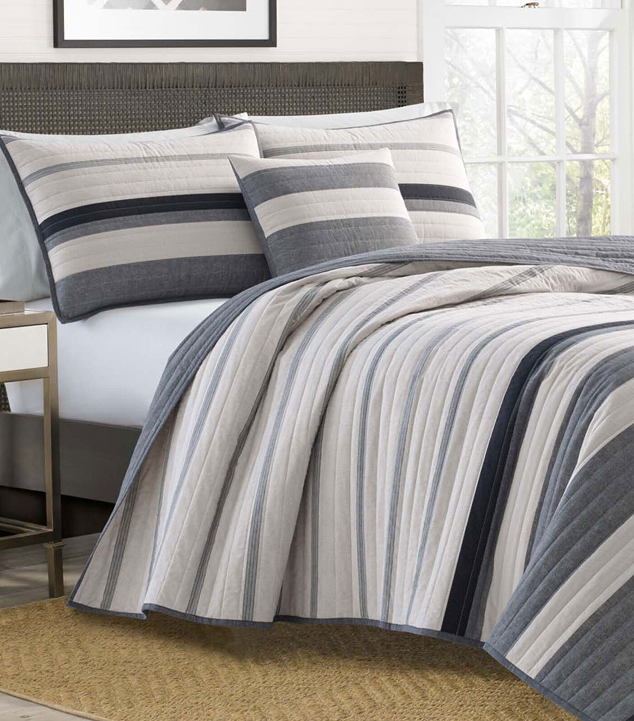 Nautica: Juego de Colcha Matrimonial, Queen Size en algodón Kelsall ...