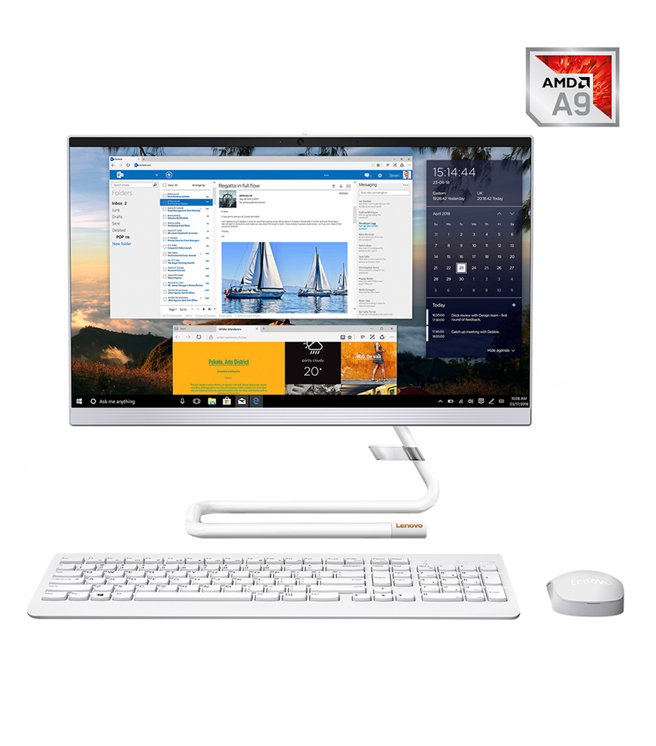 Lenovo Computadora de Escritorio IdeaCentre AIO A340, 22", AMD Dual ...