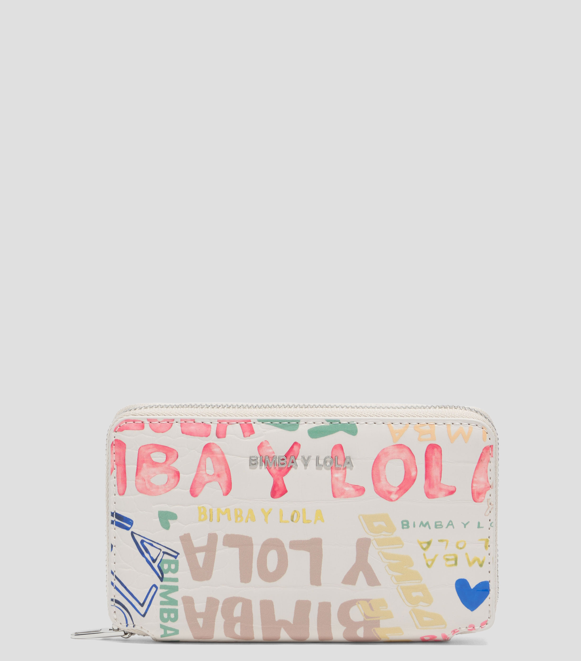 Bimba y Lola Cartera horizontal mediana print Bimba logos marfil Mujer ...