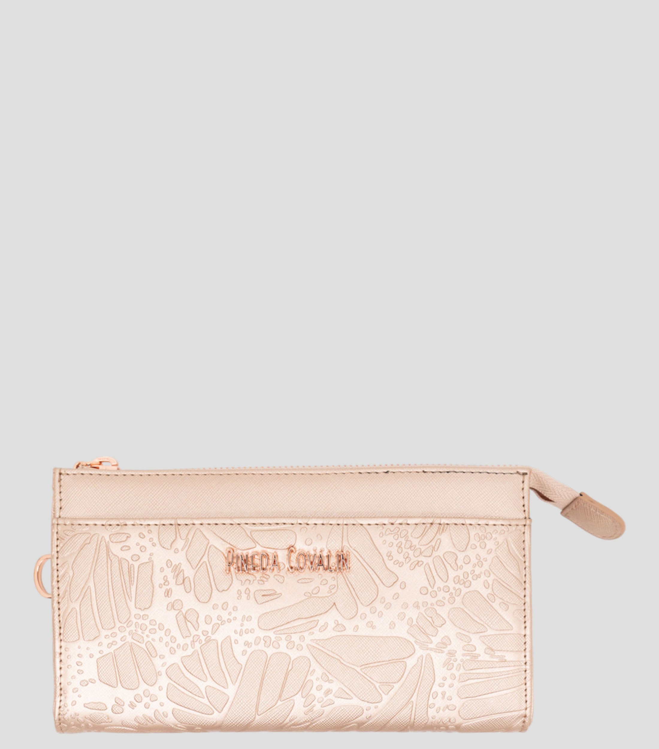 Pineda Covalin: Bolso wristlet multifuncional rosa Cheen con mariposas ...