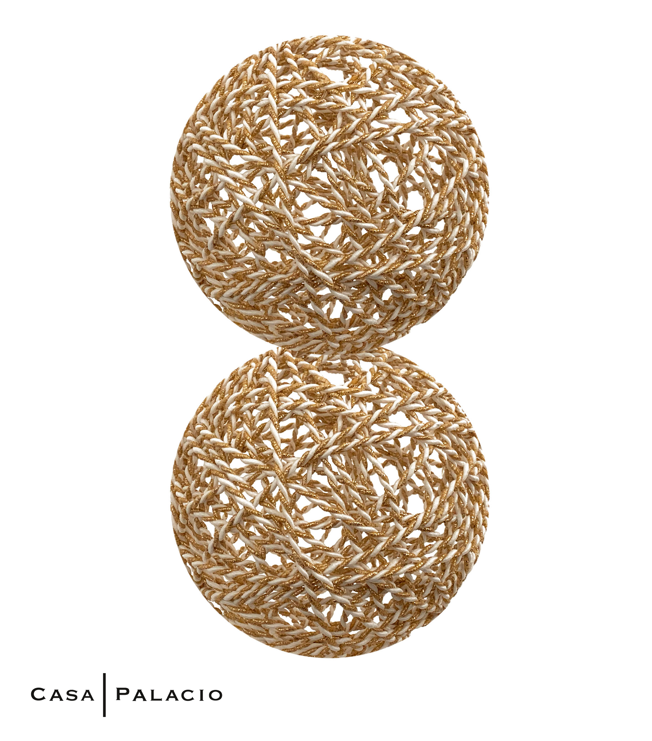 Christmas by Louis Set de 2 esferas navideñas Oro claro en cordón - El ...